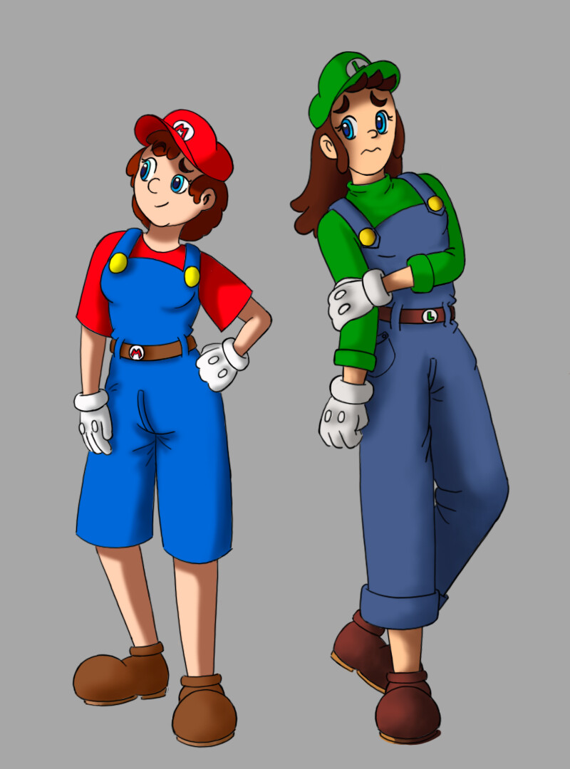 ArtStation - Mario and Luigi_Gender-inversion