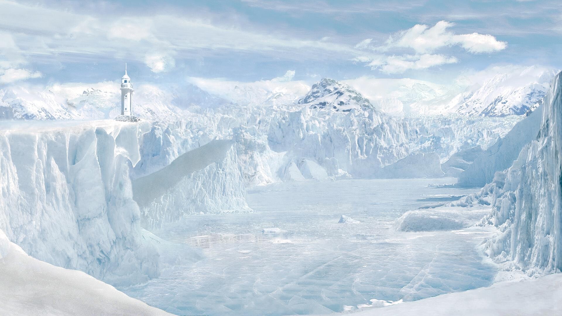 ArtStation - 2.5D DMP Shot Breakdown - The Lighthouse in the Glacier