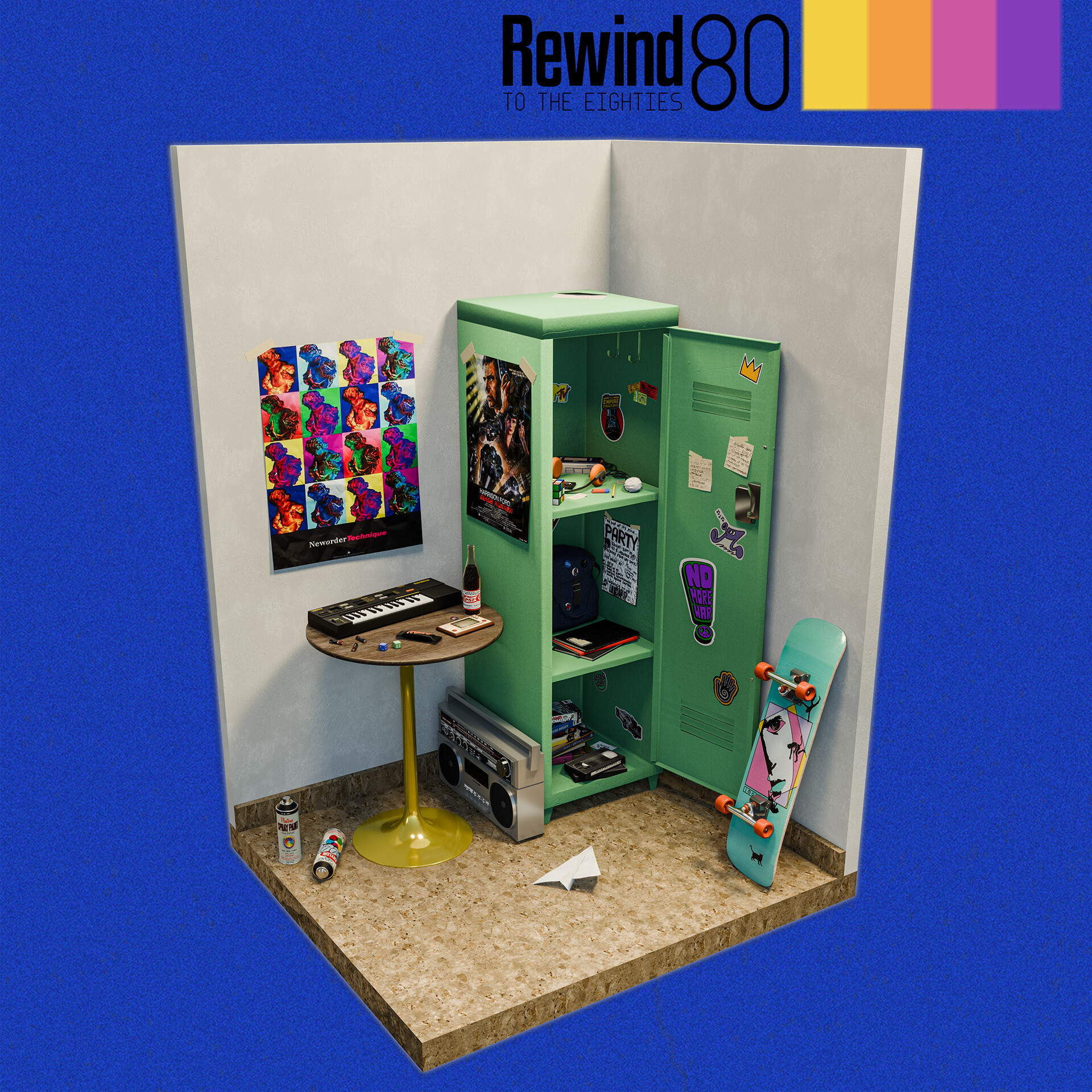 ArtStation - 80s School Locker