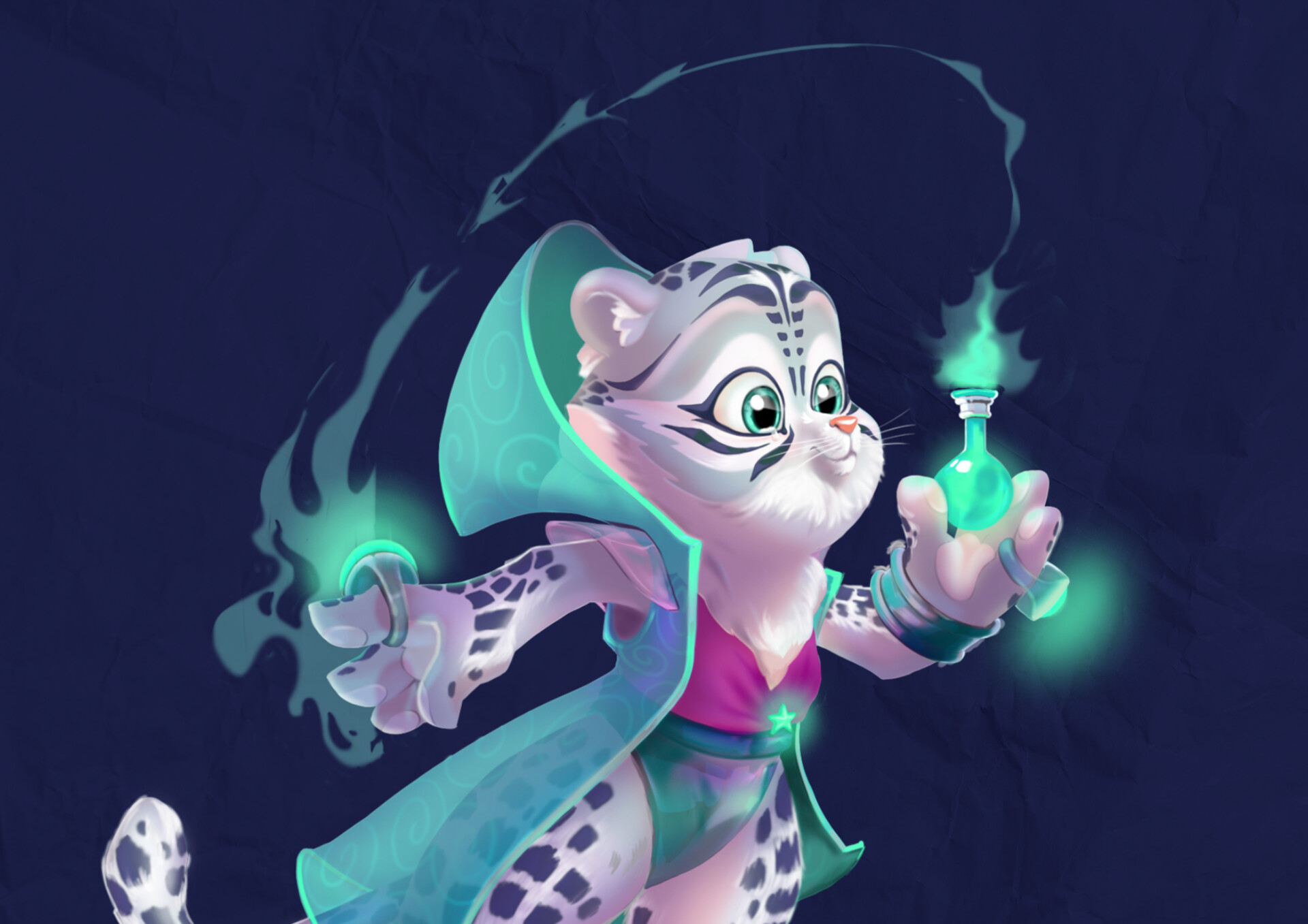 ArtStation - Character design Snow leopard