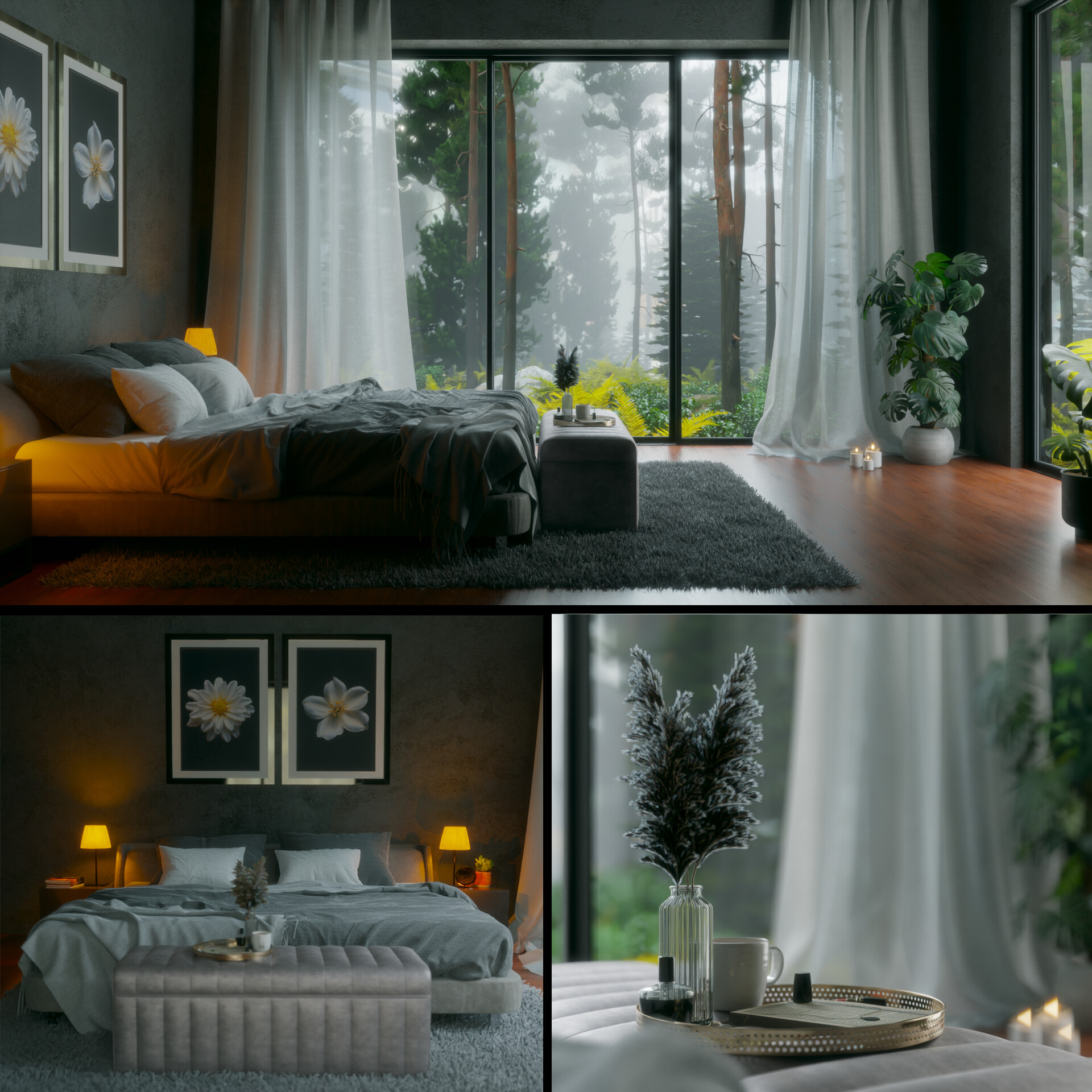 ArtStation - Bedroom in Forest