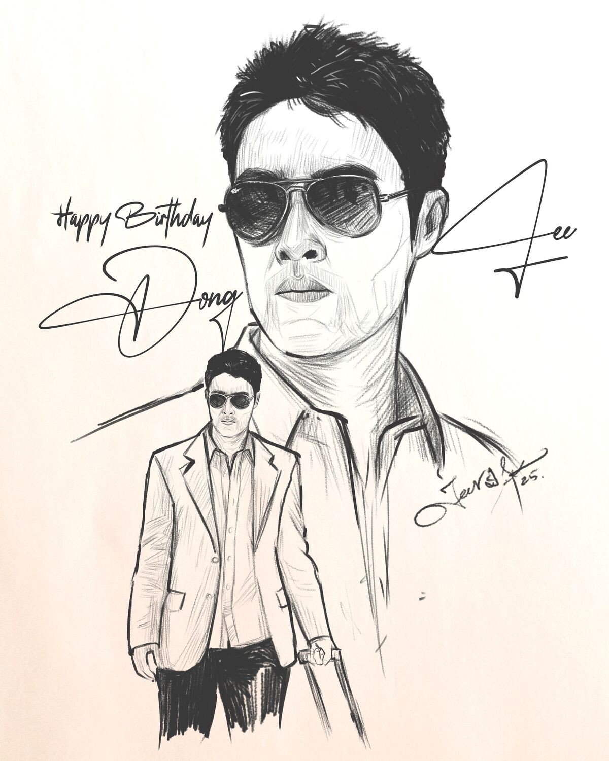 ArtStation - Actor Dong Lee Charcoal Pencil Sketch 2025 #DongLee ...