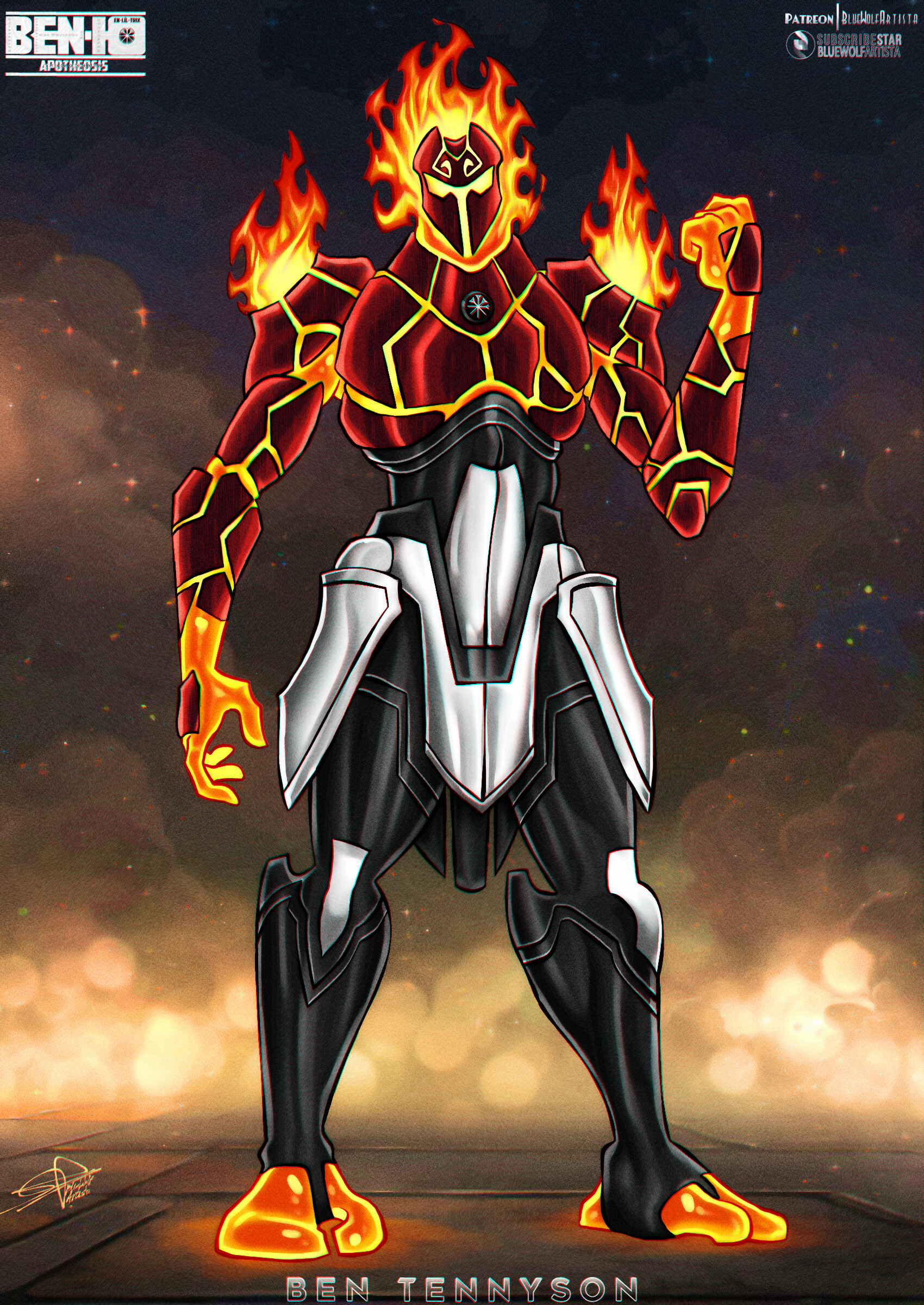Federico Segovia (BlueWolfArtista) - BEN 10: EN-LÍL-TRIX - HEATBLAST