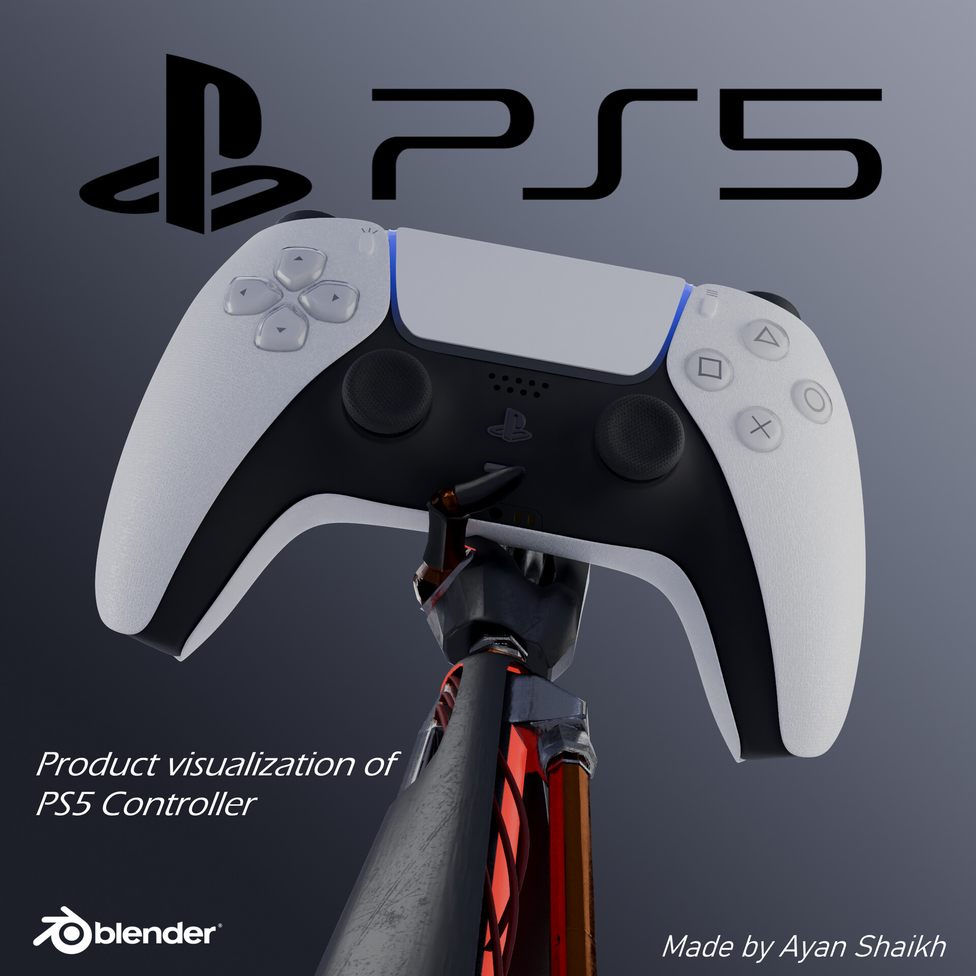 ArtStation - PS5 Controller | 3D Animation in Blender
