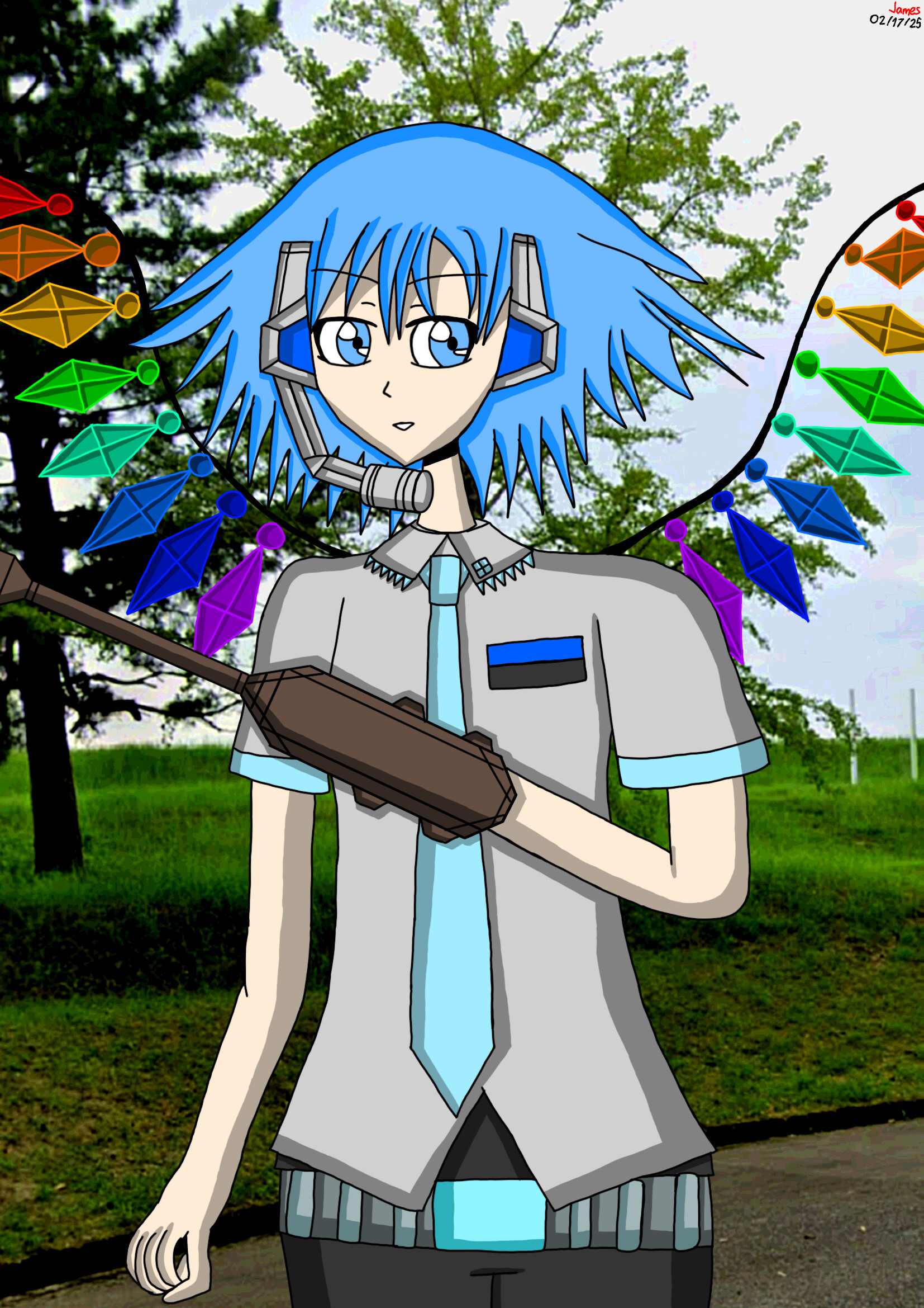 ArtStation - Mikuo Flandre Scarlet Wings Greets Matrix People Outdoors