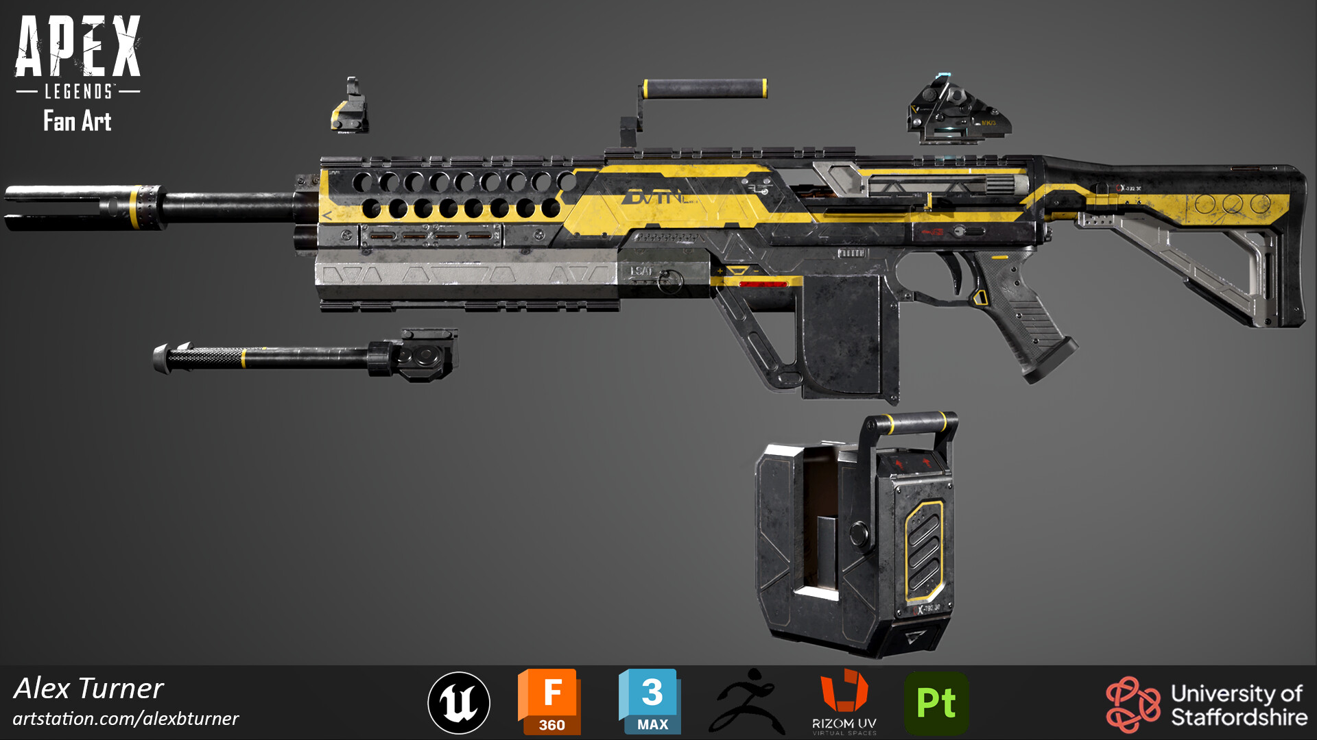 Alex Turner - Apex Legends - Devotion LMG Fan Art