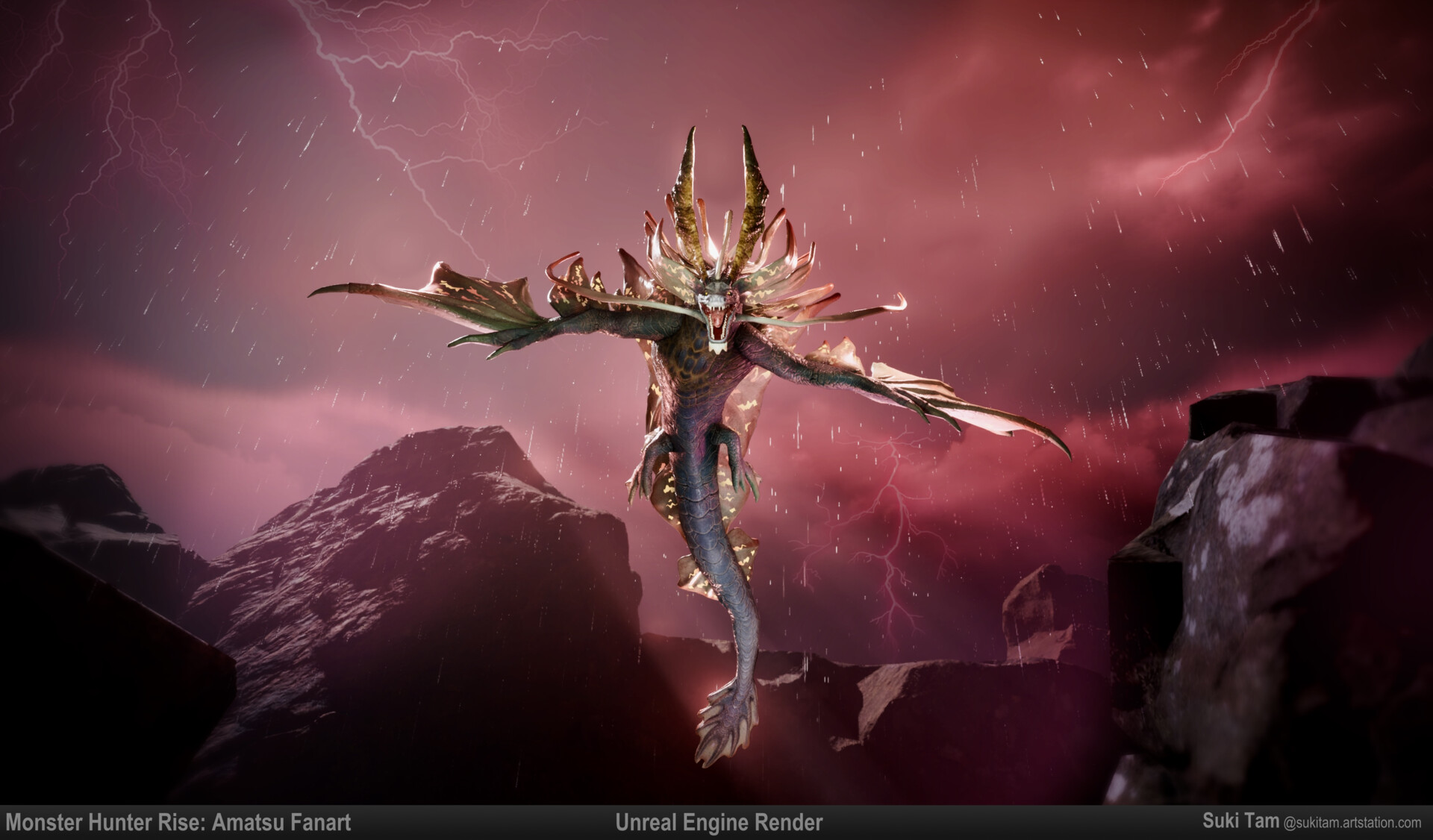 Suki Tam - Monster Hunter Rise: Amatsu Fan Art