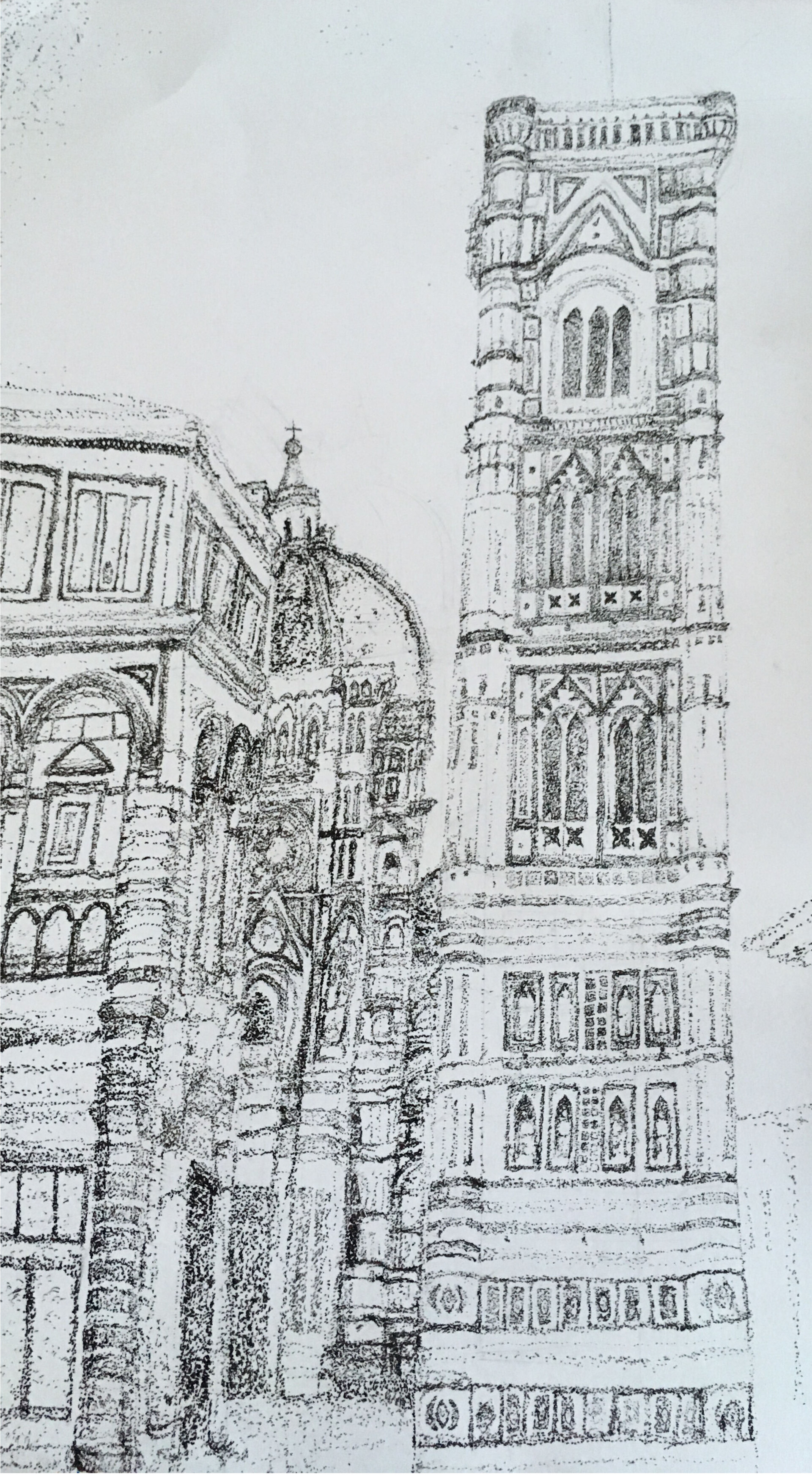 ArtStation - Giotto's Bell Tower, Pointillism