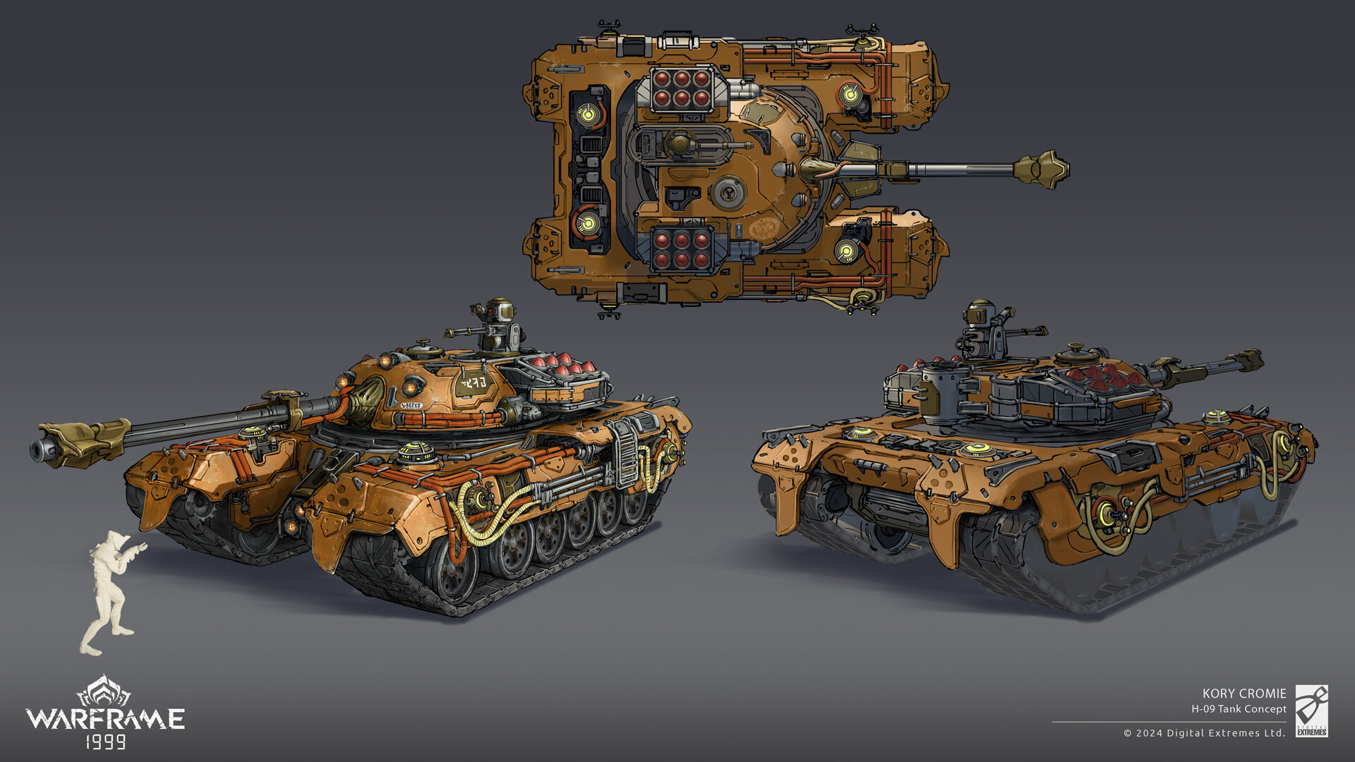 Kory Cromie - Warframe: 1999 - H-09 Efervon Tank Concept