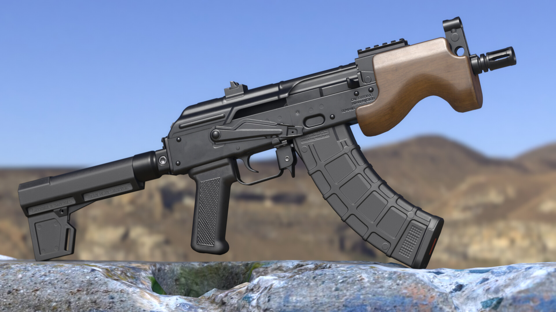 Hao Liu - Curgir Arms - Micro Draco AK Pistol with Shockwave Blade ...