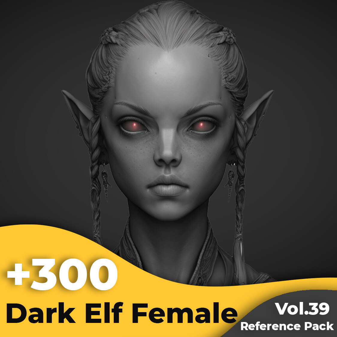 ArtStation - +300 Dark Elf Female Head Sculpt Reference Images(4k)