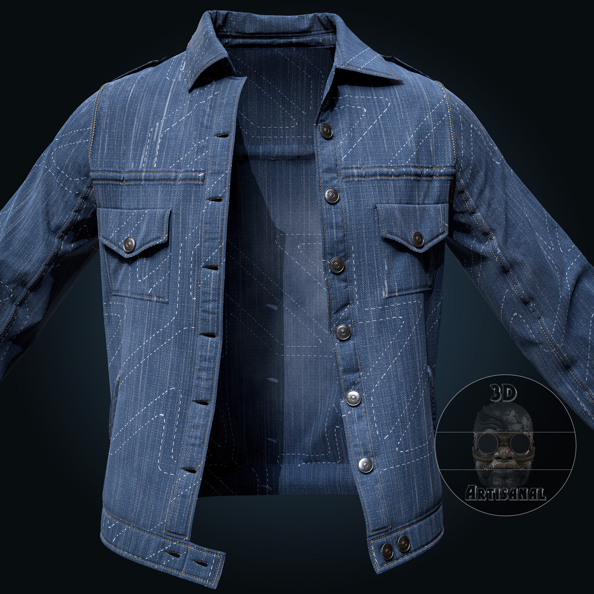ArtStation - 3D Jacket – Designed in Marvelous Designer