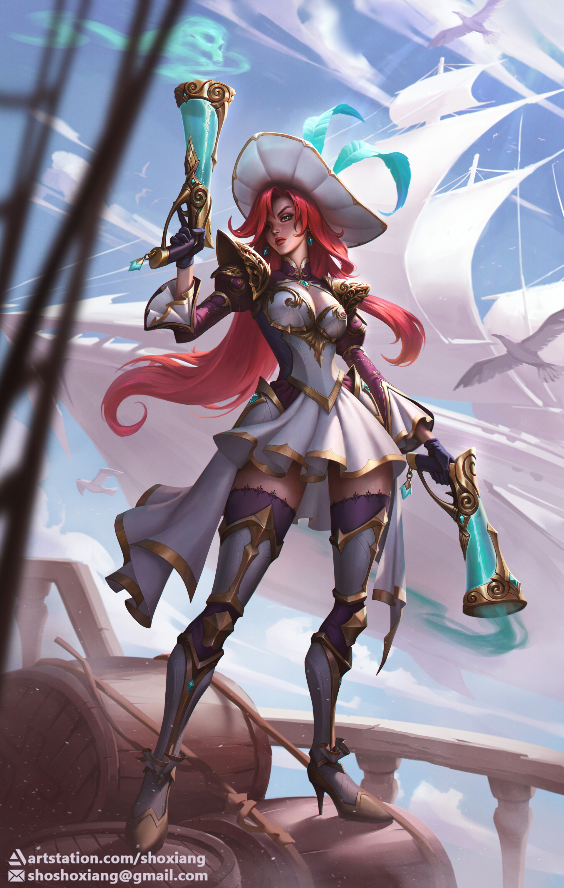 ArtStation - League of Legends Miss Fortune Battle Queen Fanart - The Graduation works of Panda ...