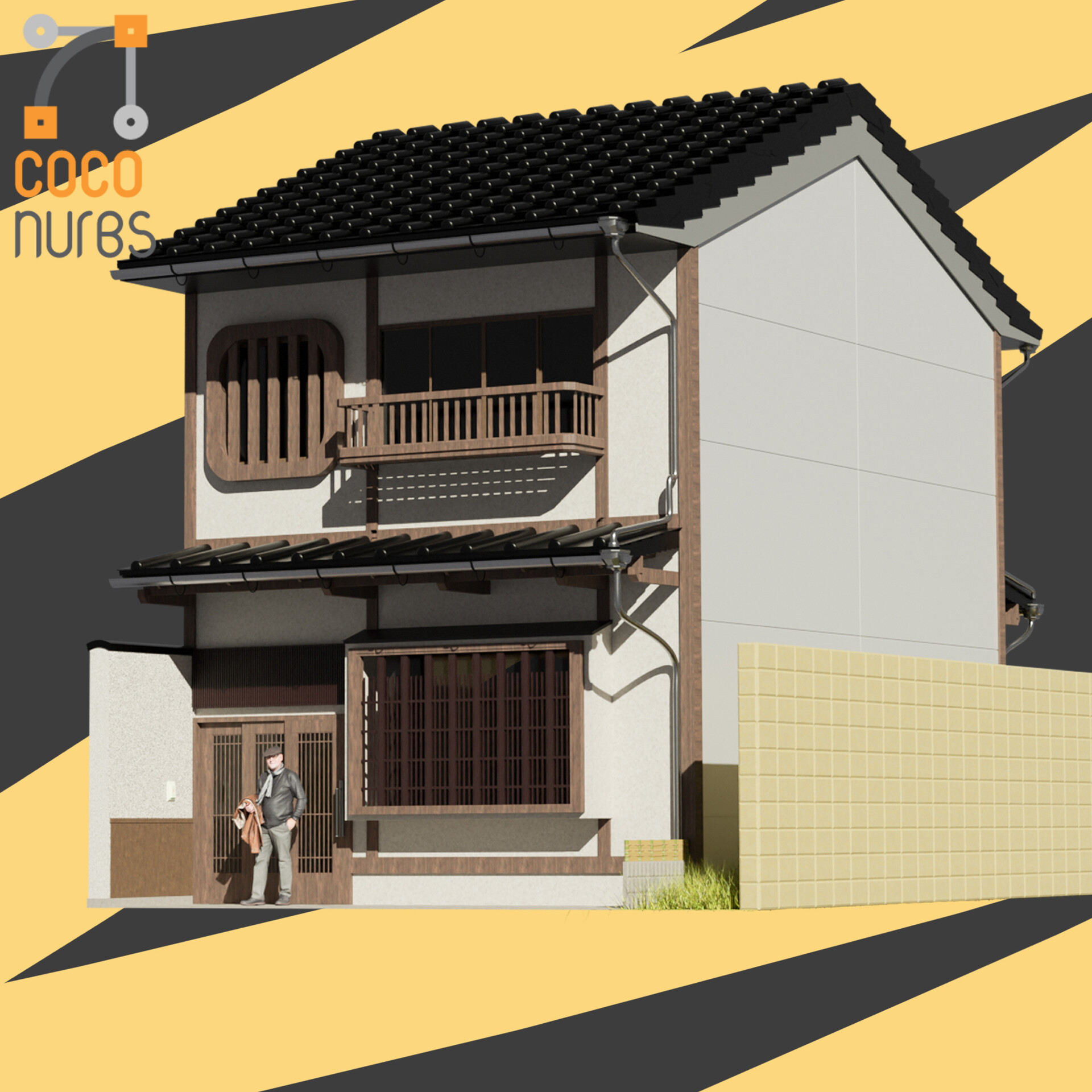 ArtStation - 3D Modeling house in Kyoto, Japan