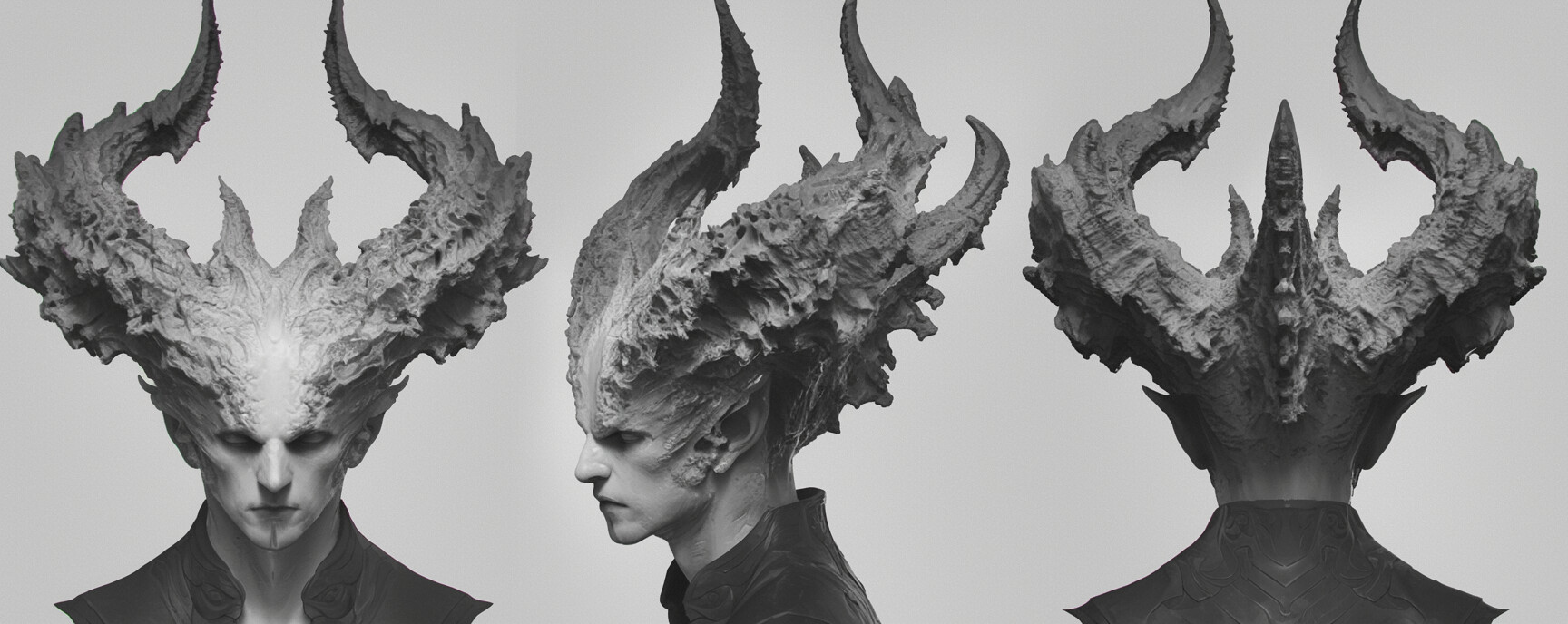 3D Head Sculpt References in 4K - Tika Art - +300 Demon Lord Head ...