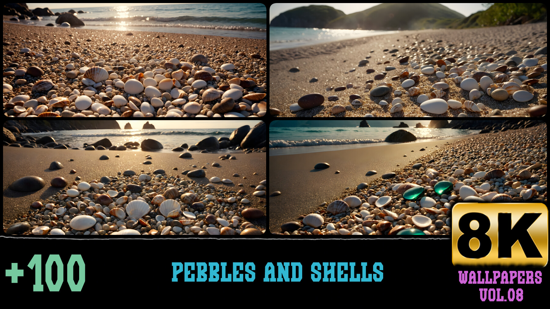 ArtStation - +110 Pebbles and Shells | 8K Resolution