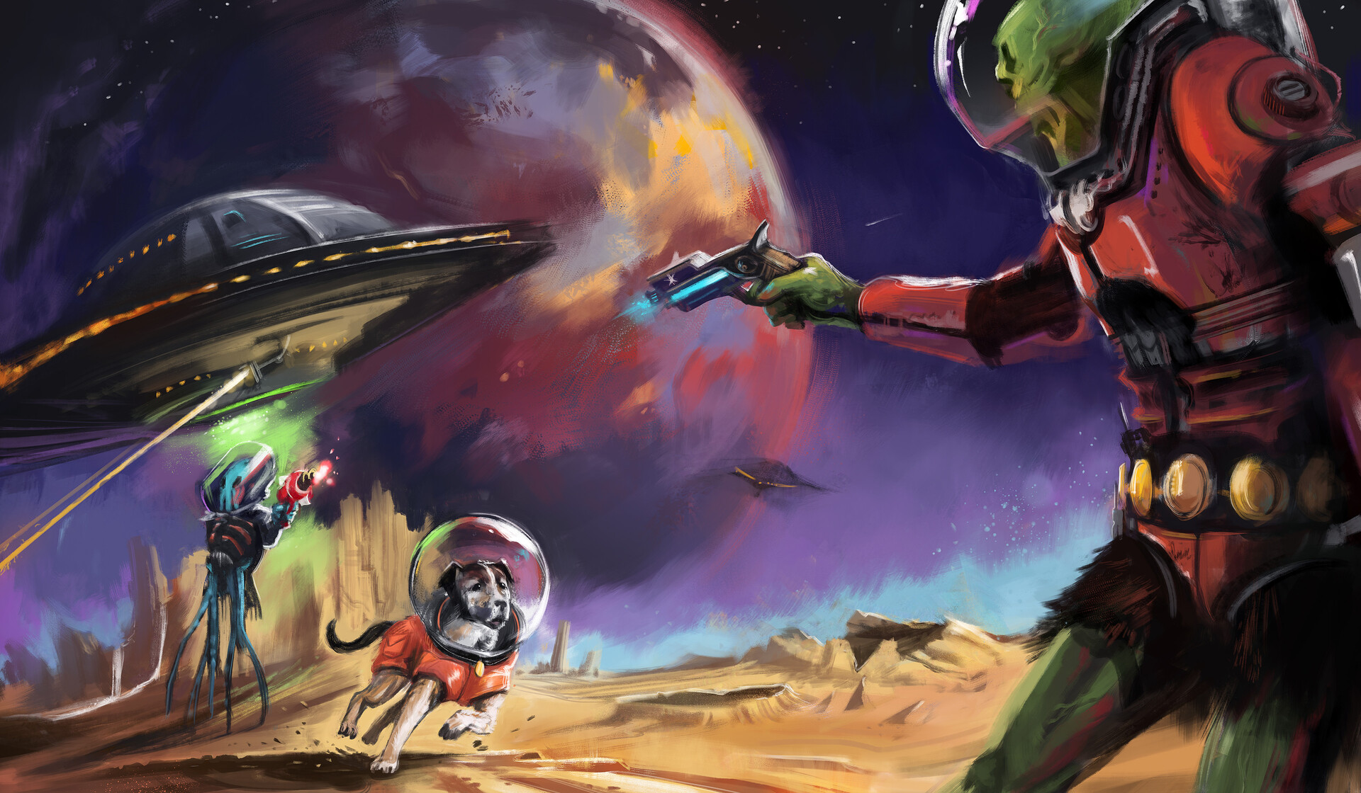 ArtStation - Retro-sci fi illustrations