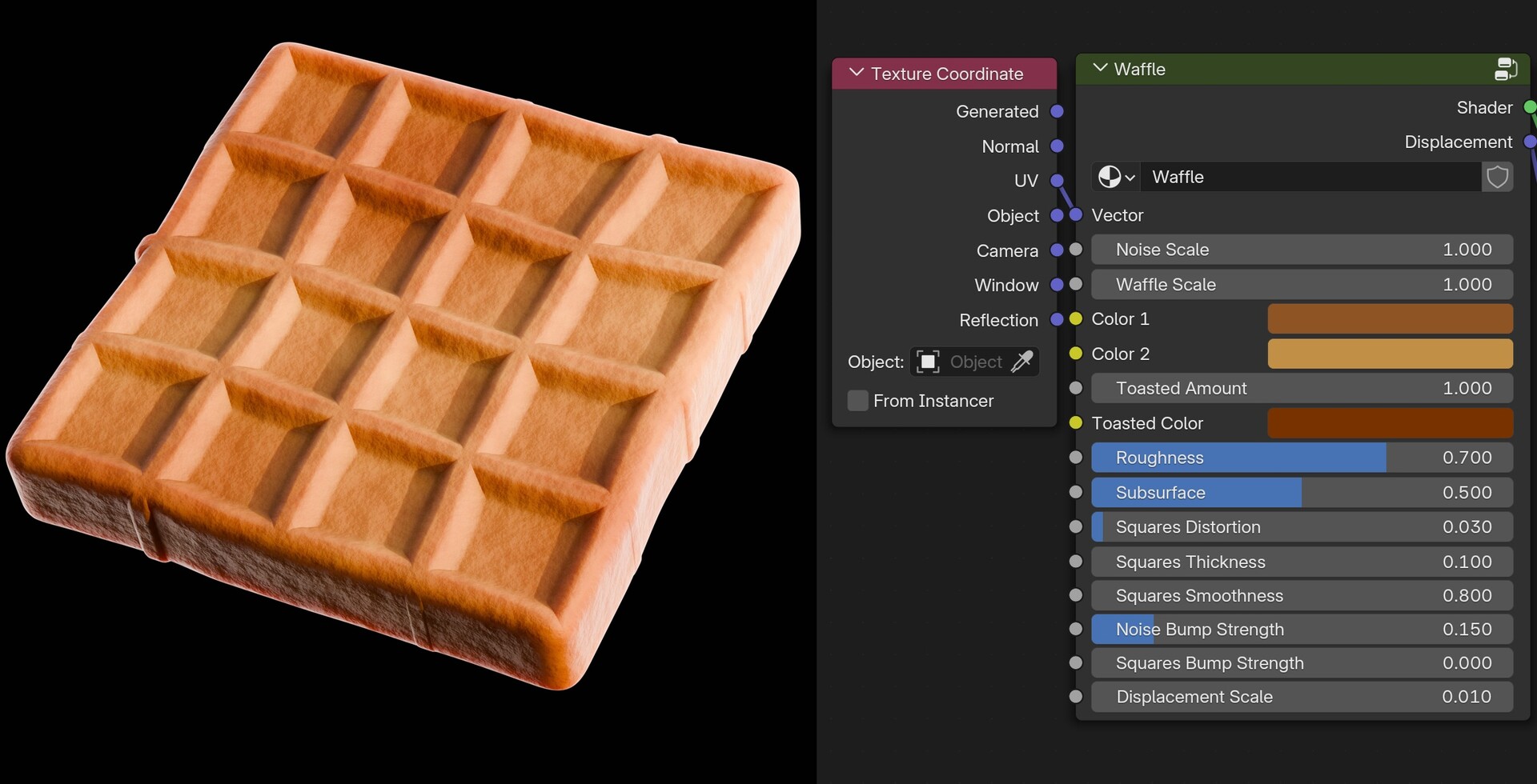 Ryan King - Procedural Waffle Material 🧇 (Blender Tutorial)