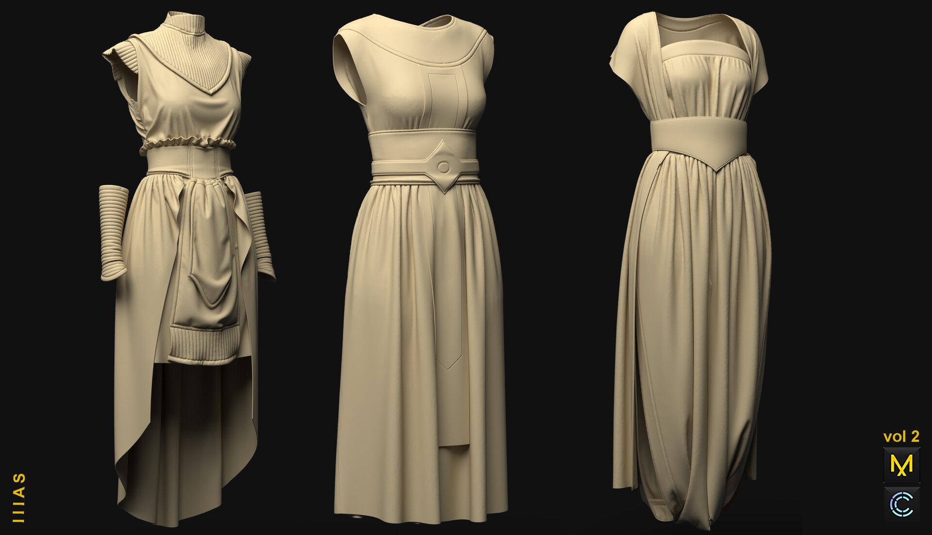 Mozhgan Arab - 7 EGYPTIAN DRESS VOL 2 (MARVELOUS DESIGNER )ZPRJ, OBJ ...