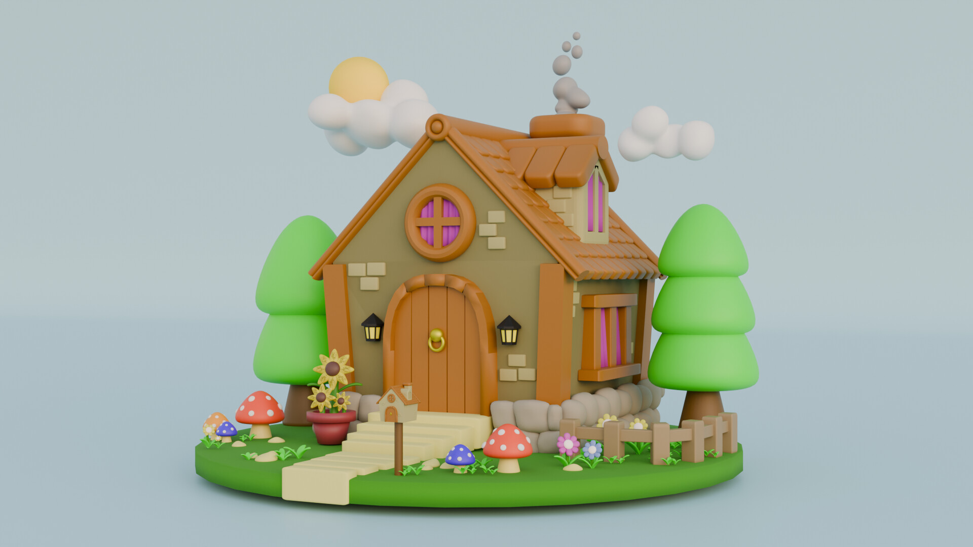 ArtStation - Stylized farm house