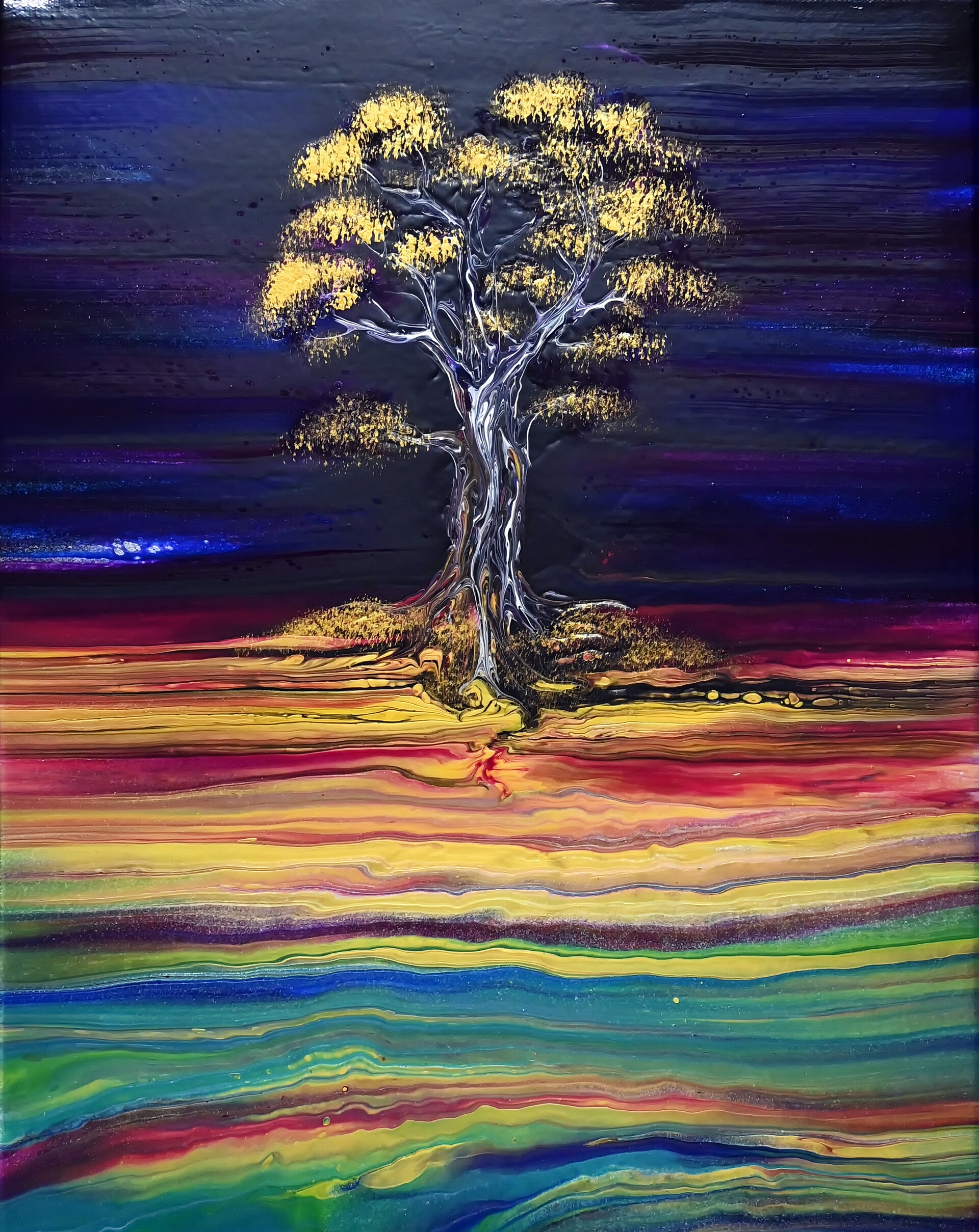 Fiona Art - Paint Swipe Creates STUNNING Tree Masterpiece! 🌳 Relaxing ...