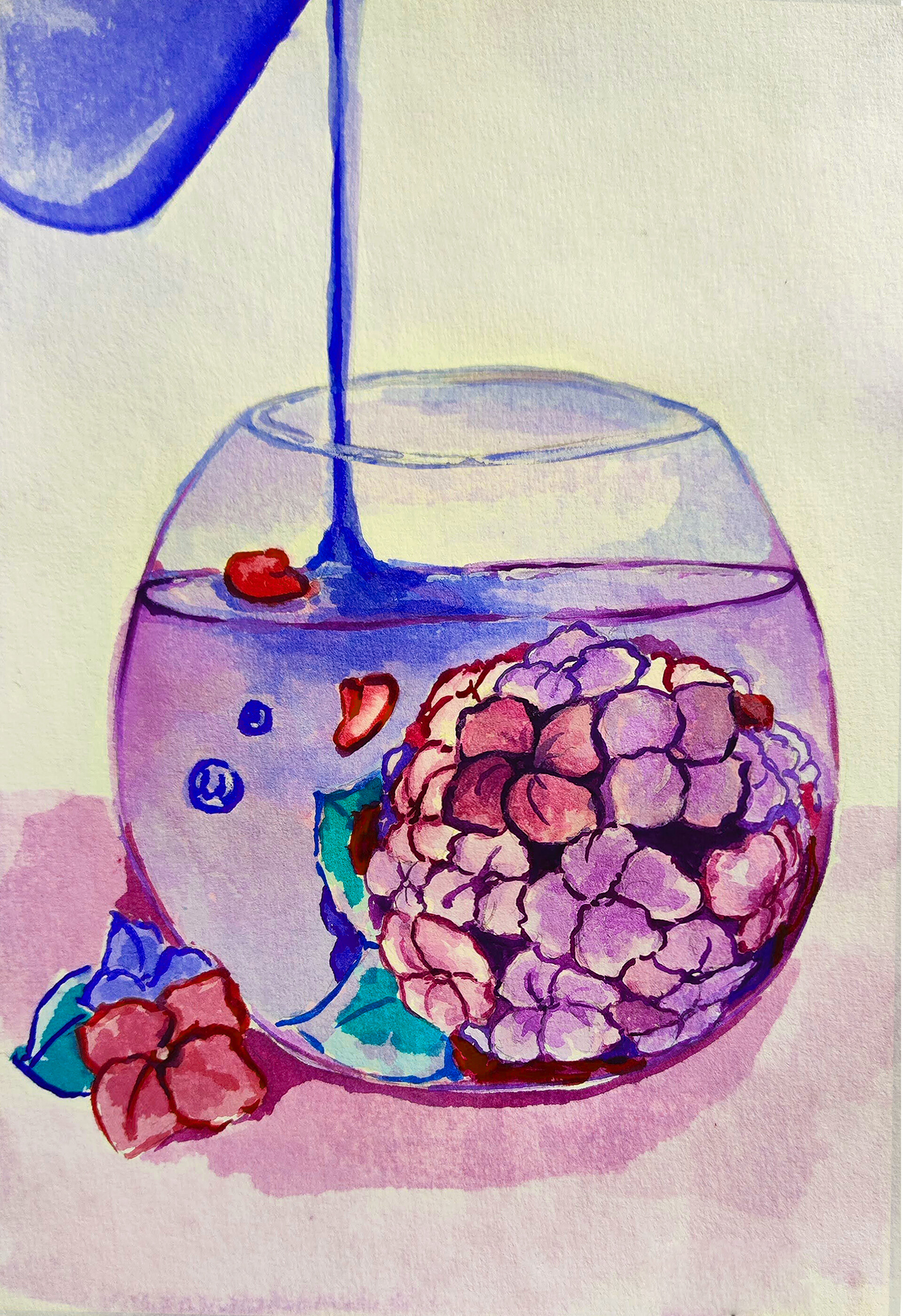 ArtStation - Watercolour Practice (4) Hydrangeas