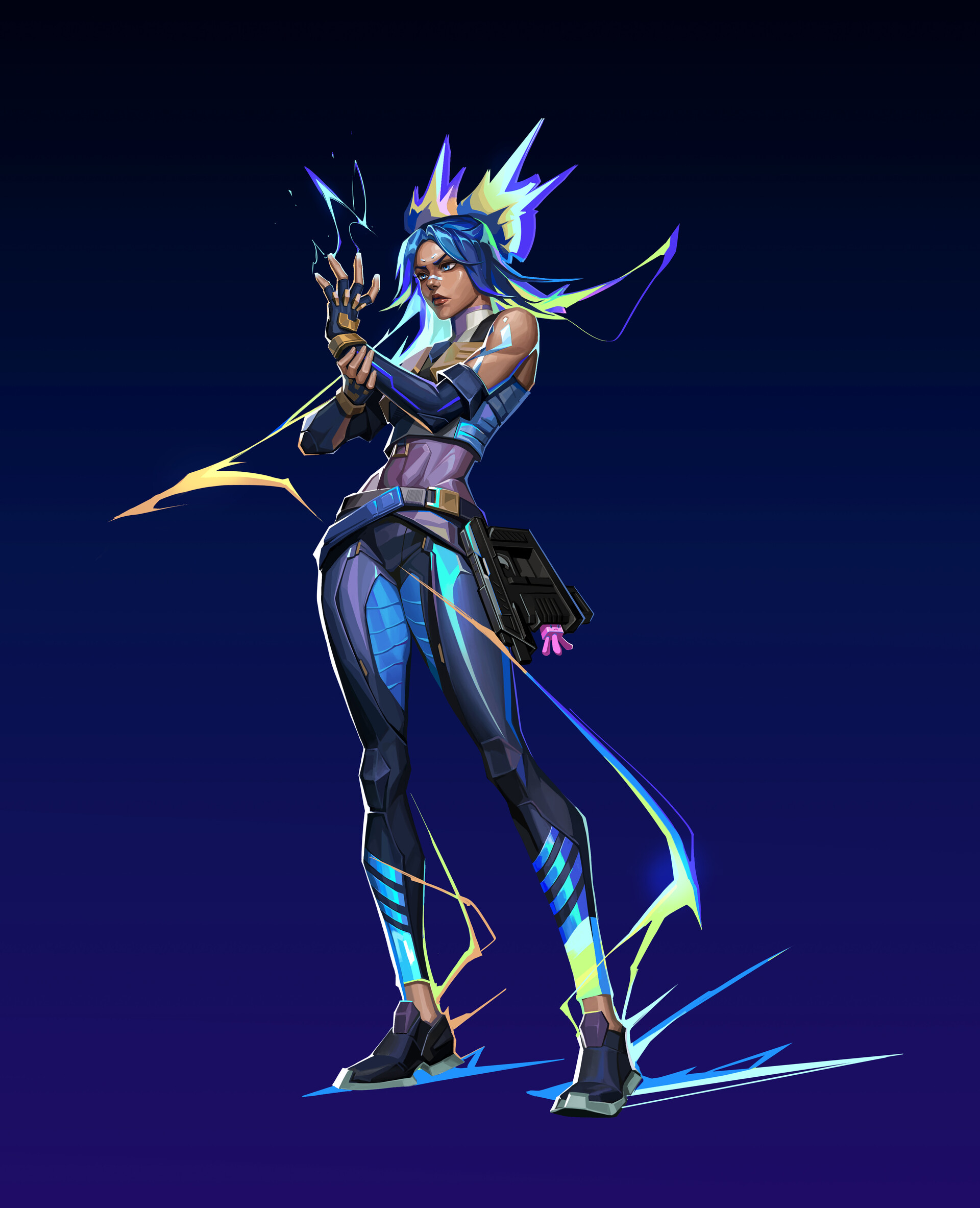 ArtStation - ⚡️Here we go！！!⚡️Fanart Neon from valorant! She's so cute ...