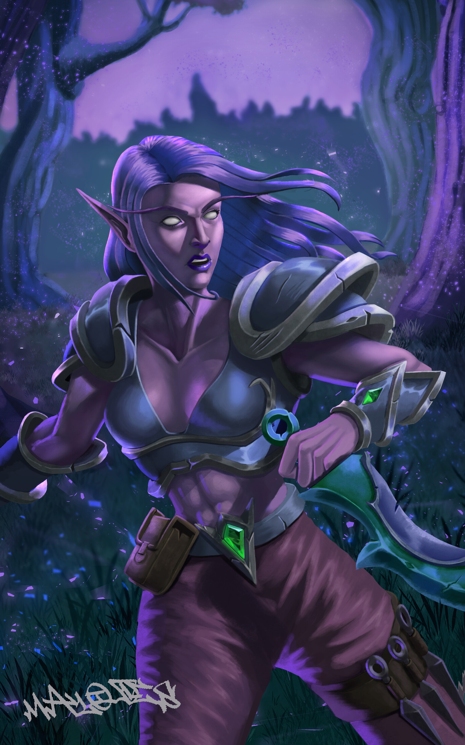 ArtStation - world of warcraft night elf