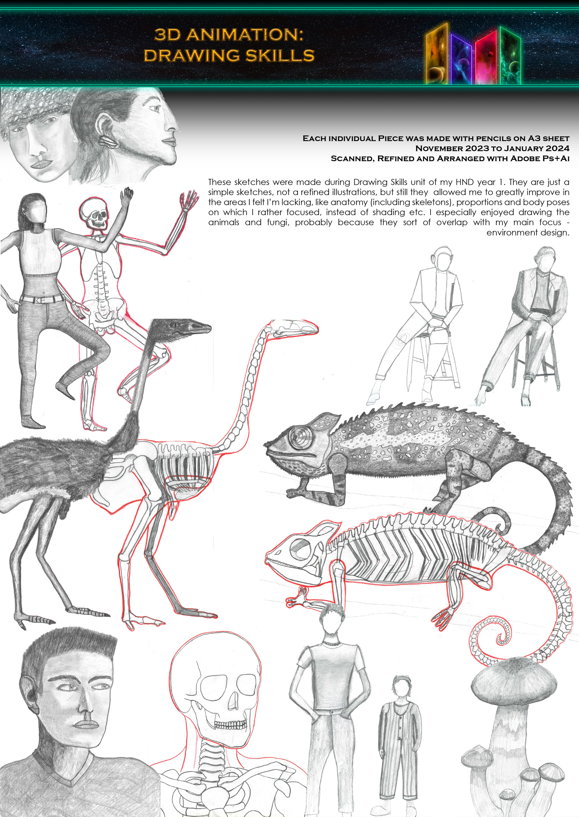 ArtStation - Character/Creature Anatomy Sketches - Highlights