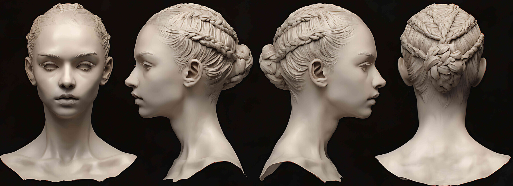 3D Head Sculpt References in 4K - Tika Art - +300 Female Clay Head ...