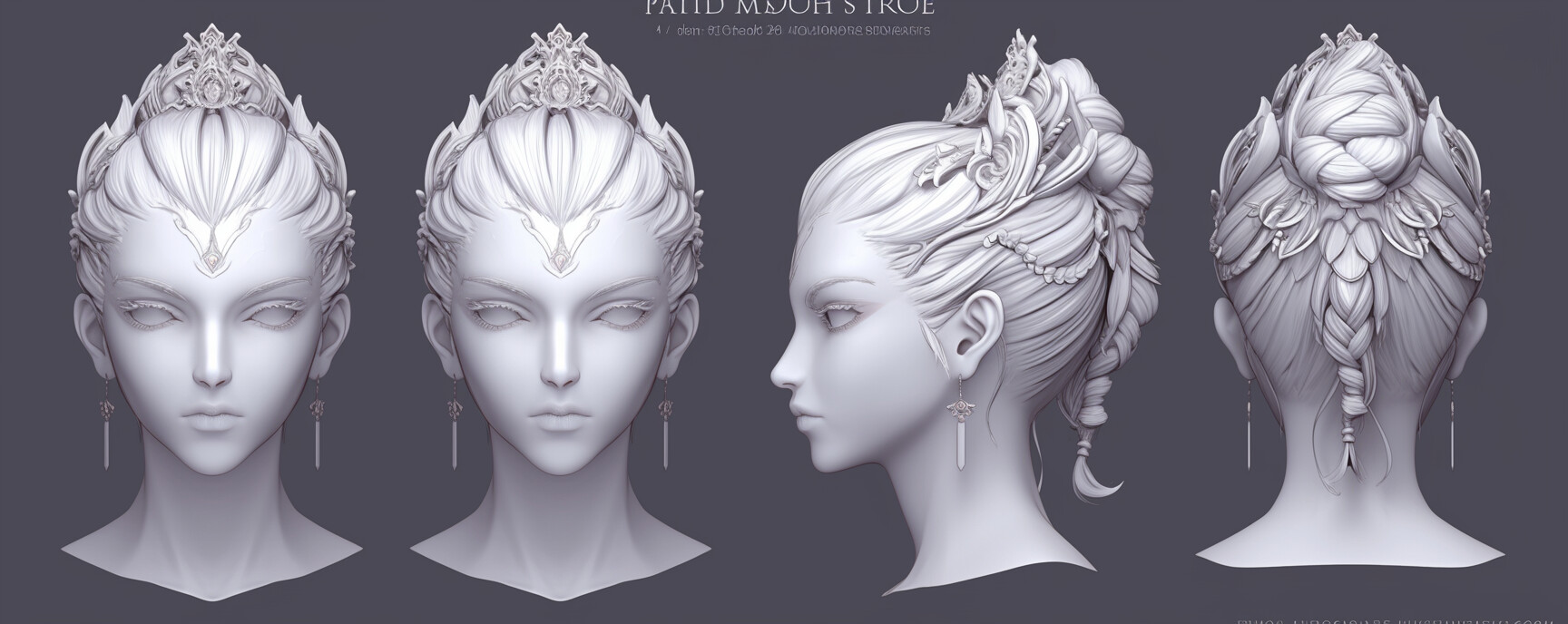 3D Head Sculpt References in 4K - Tika Art - +300 Ancient Goddess Head ...