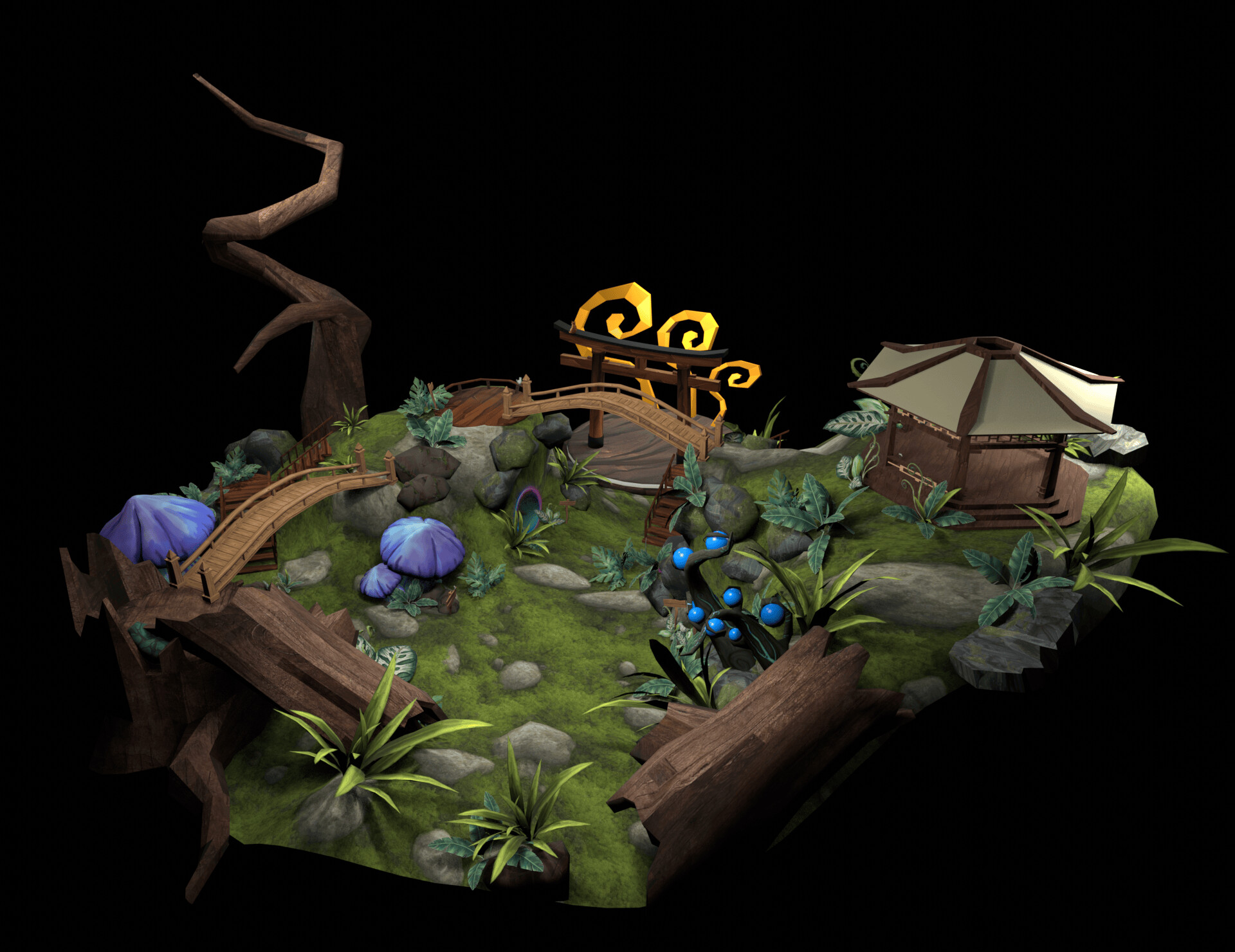 ArtStation - A magical fantasy Low Poly world
