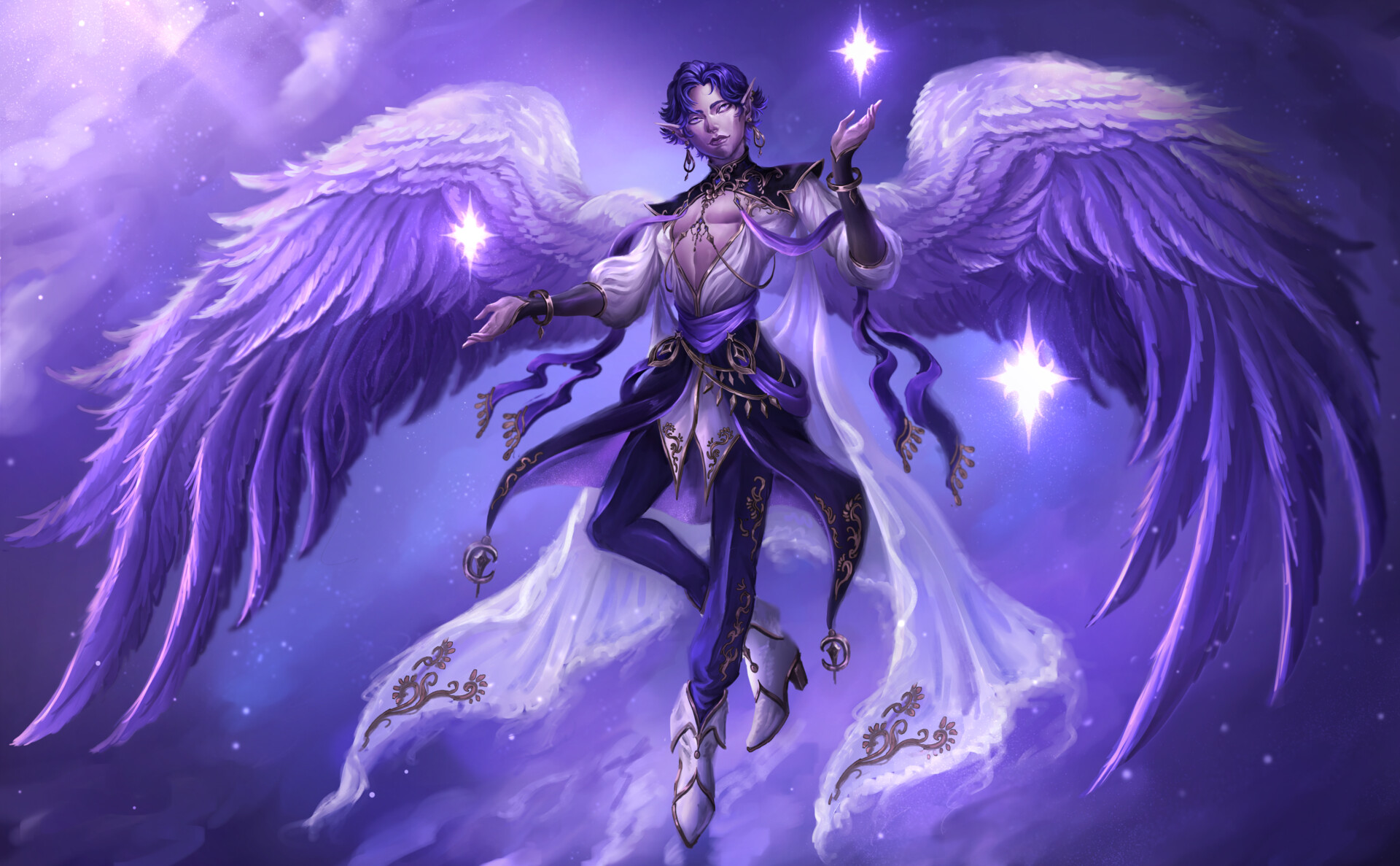 Quaithz - Commission - DnD Winged Trickery domain cleric