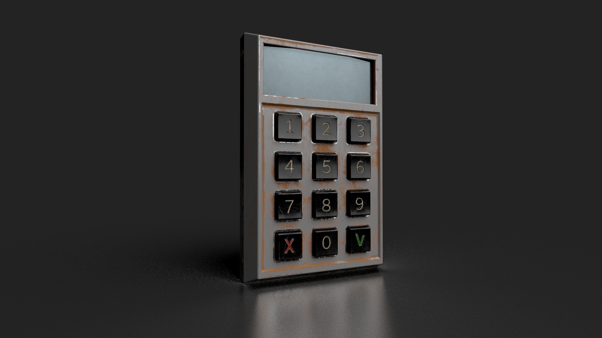 ArtStation - Old Dirty internal Security Keypad