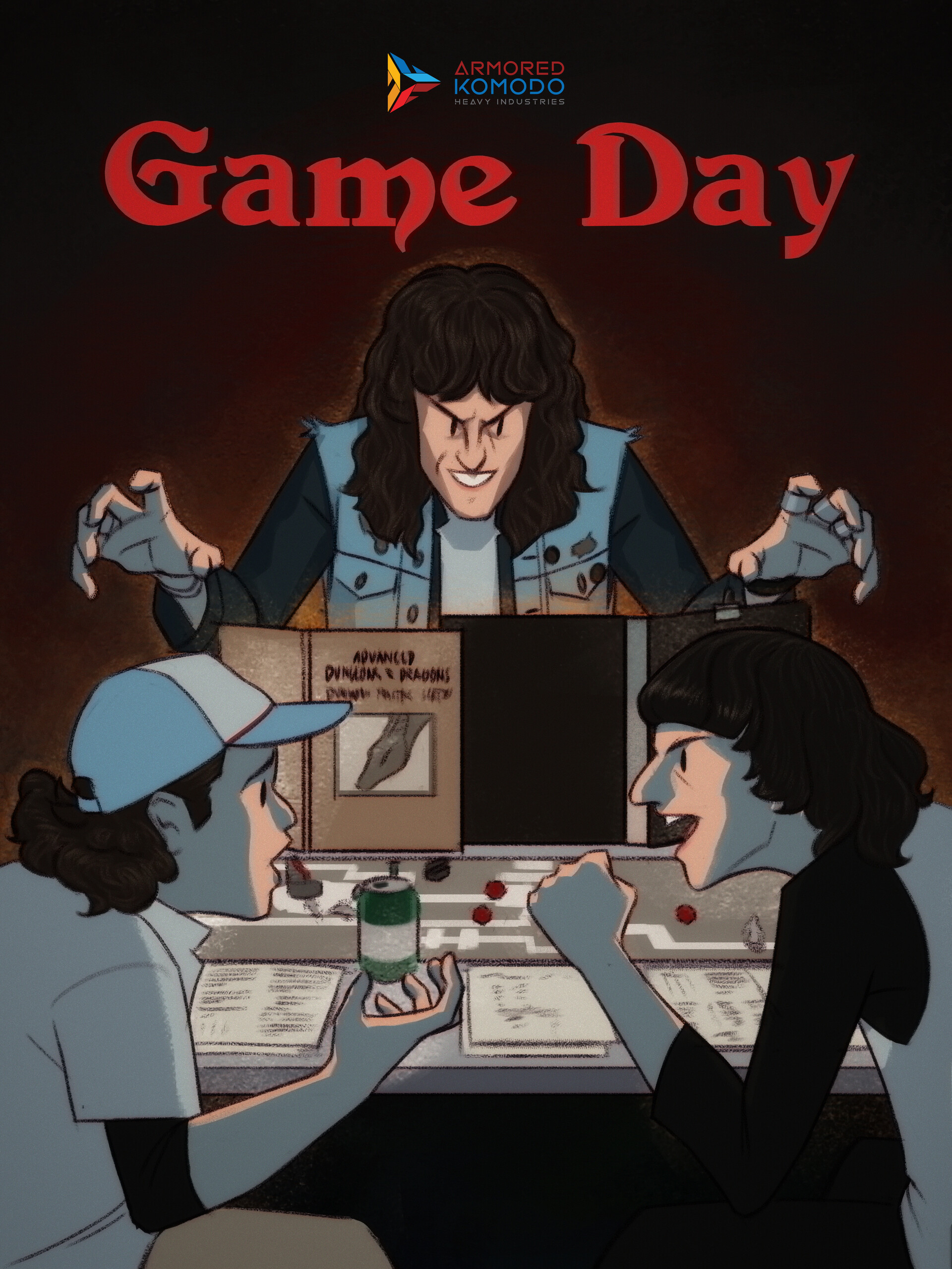 ArtStation - D&D Game Day Poster (Inspired by Stranger Things)