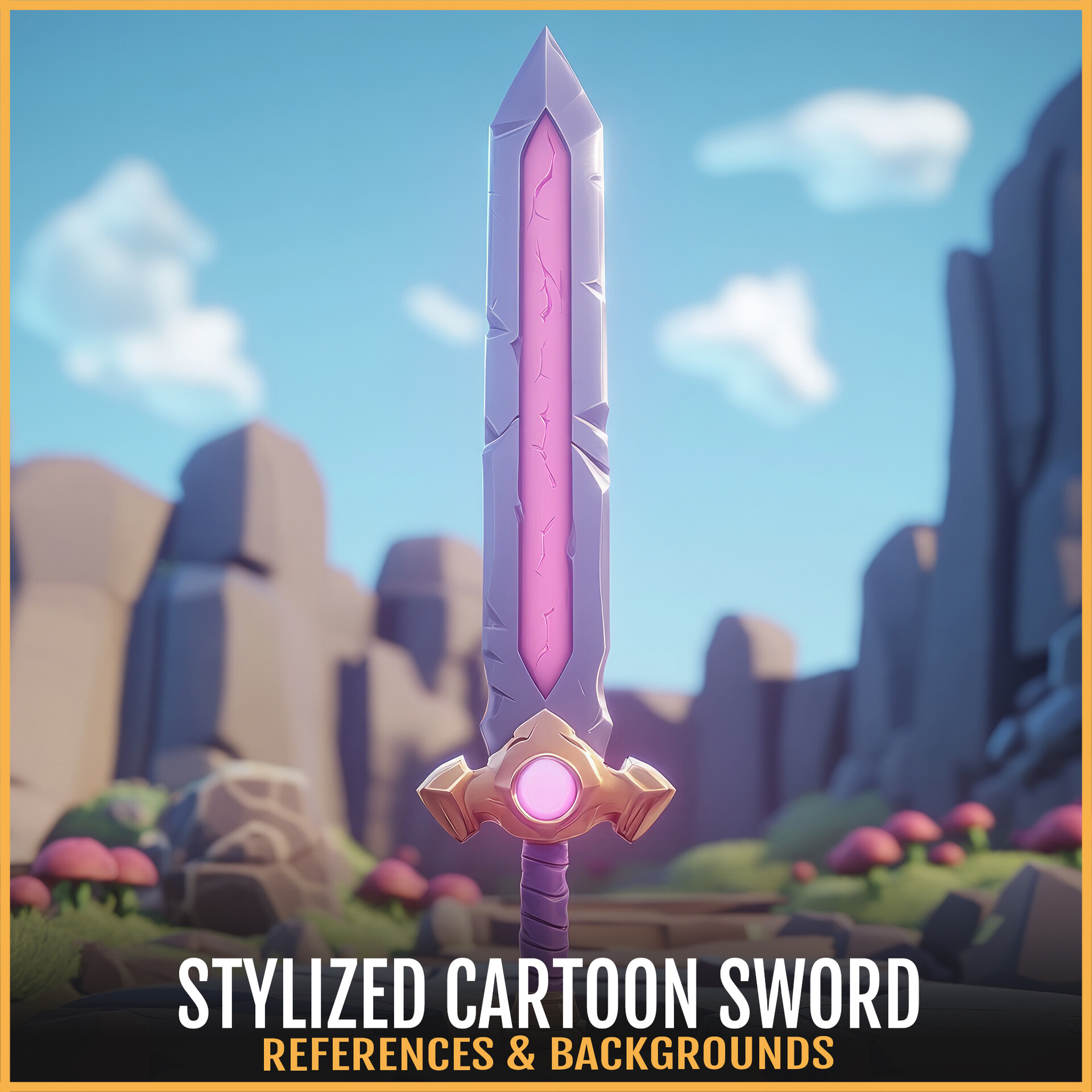 ArtStation - 606 Stylized Cartoon Sword