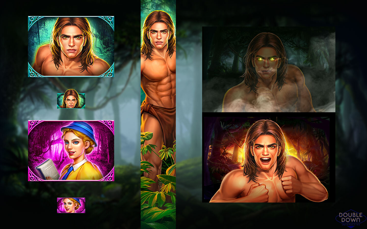 ArtStation - Doubledown casino Canopy of Riches game art design