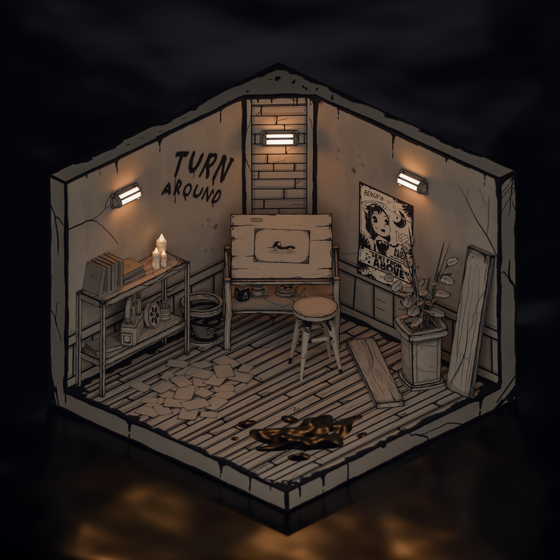 ArtStation - Bendy Room