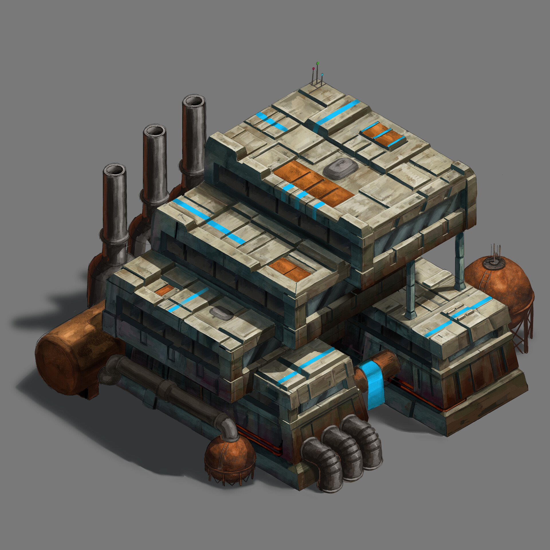 Gurdro - Tree nations isometric war game concept art project