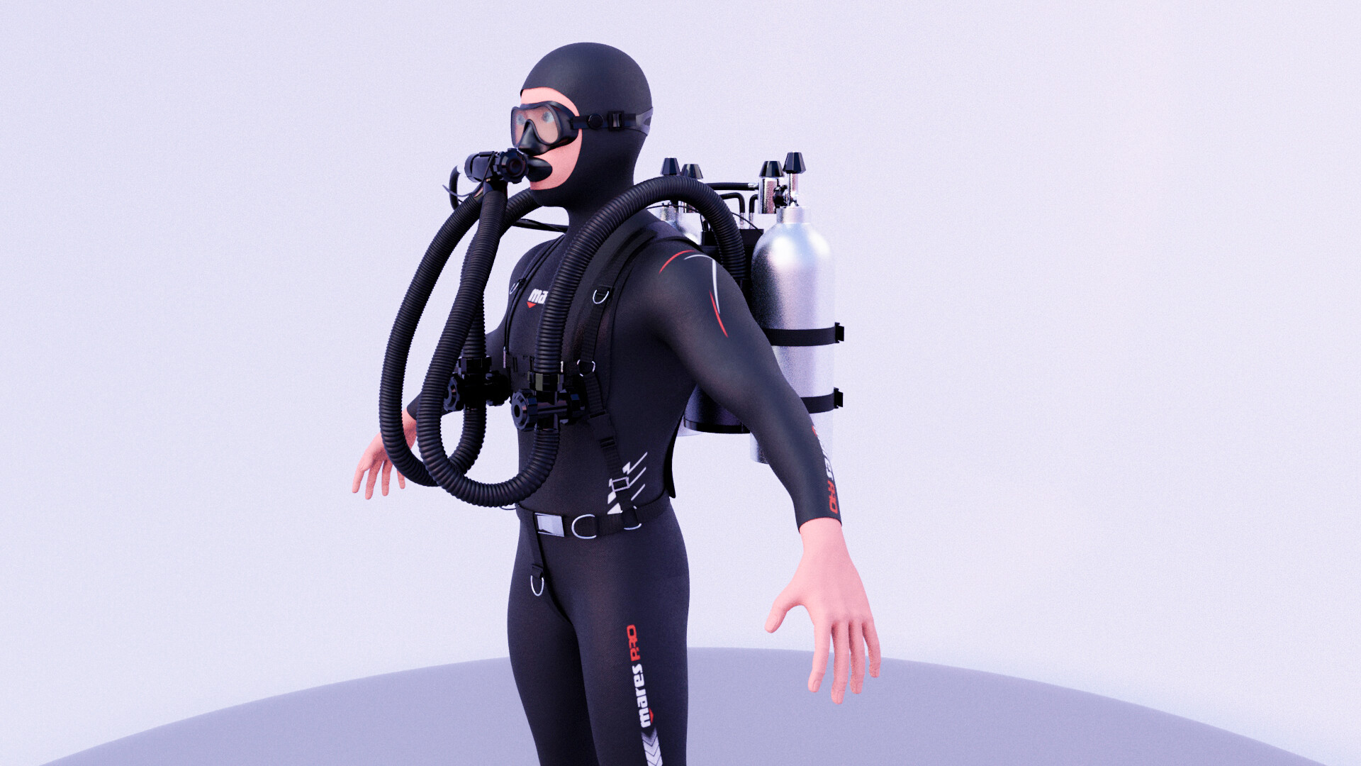 ArtStation - Scuba Diver 3D model