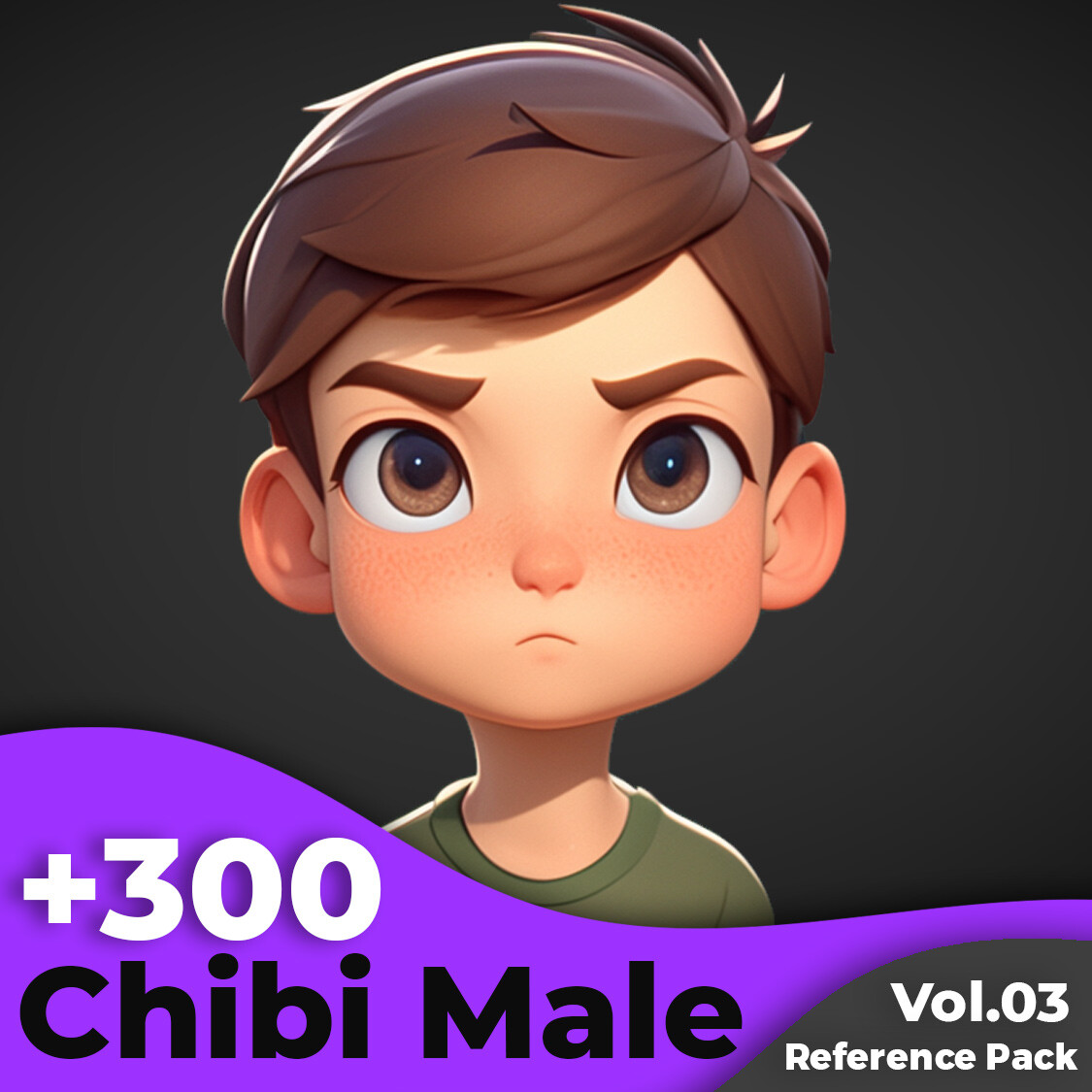 ArtStation - +300 Chibi Male Head Sculpt Reference Images(4k)
