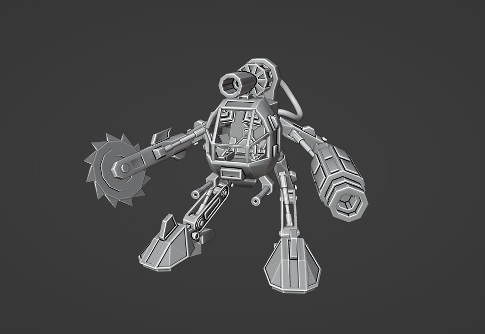 ArtStation - Low Poly Mech Suit