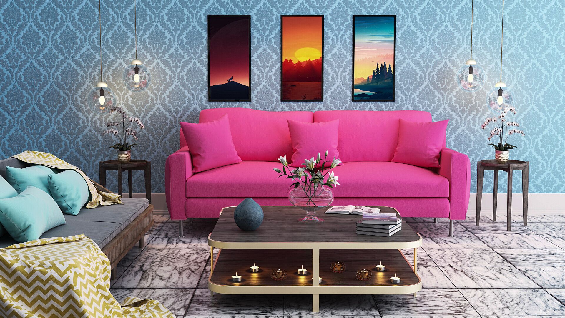 ArtStation - Living Room 3D Render