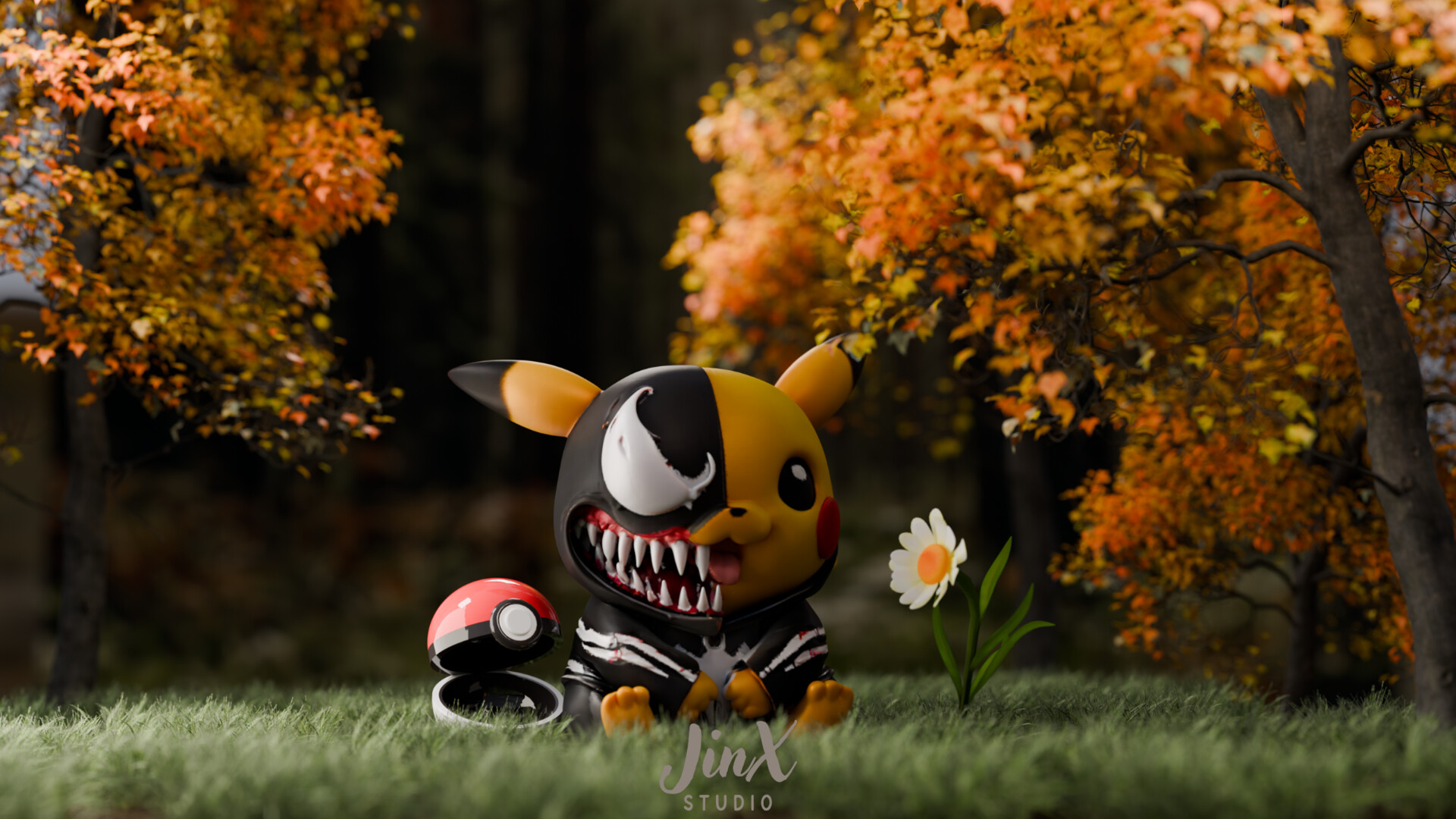 ArtStation - Pikachu X venom