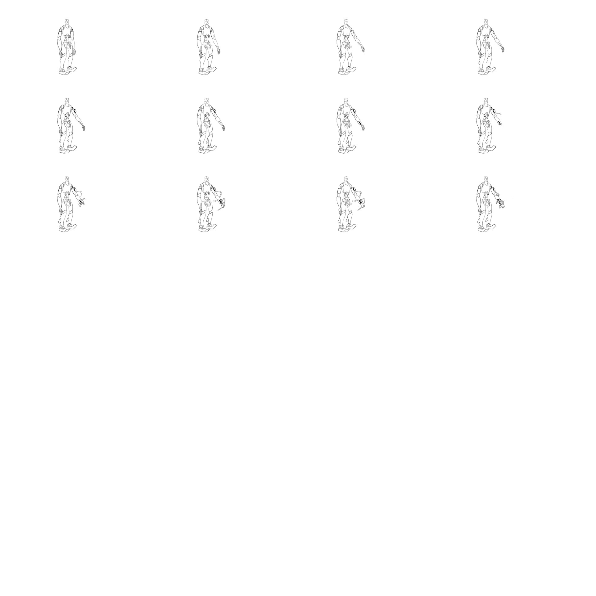 Ethan Hall - Mech Character Attack, Death, Power Up Animation Tests