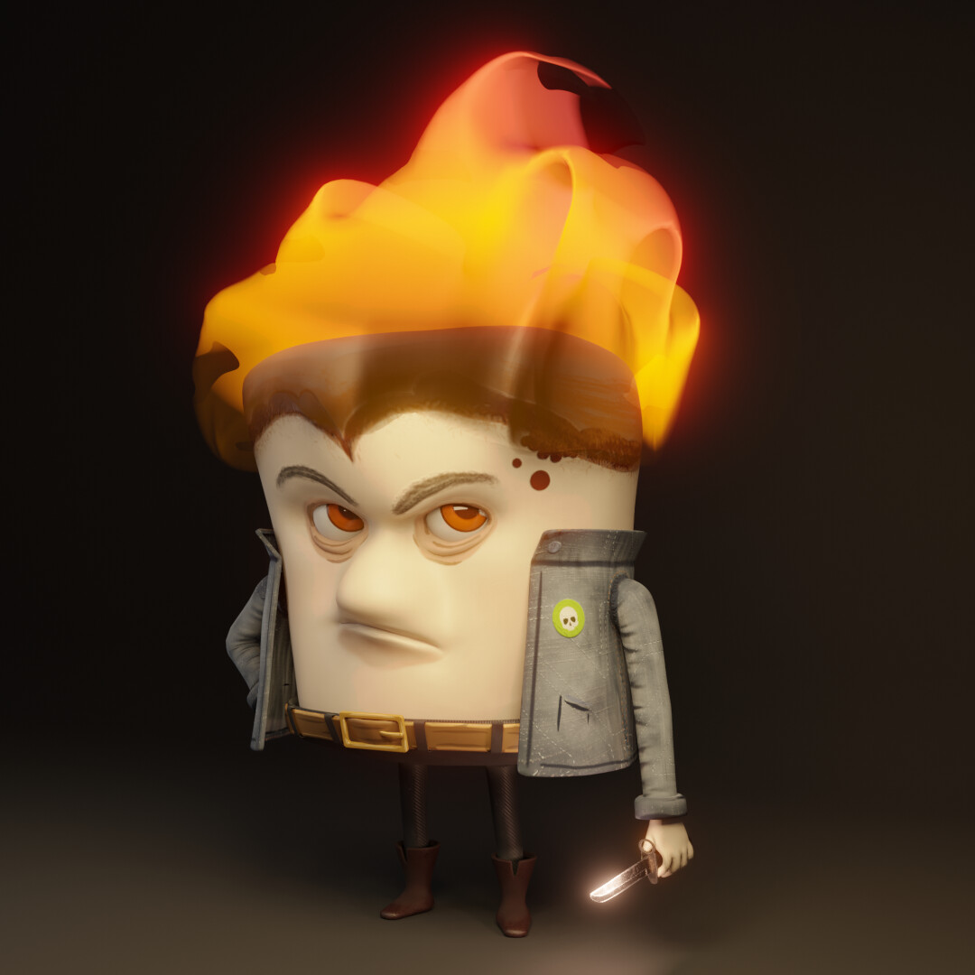 ArtStation - Fiery Marshmallow Character