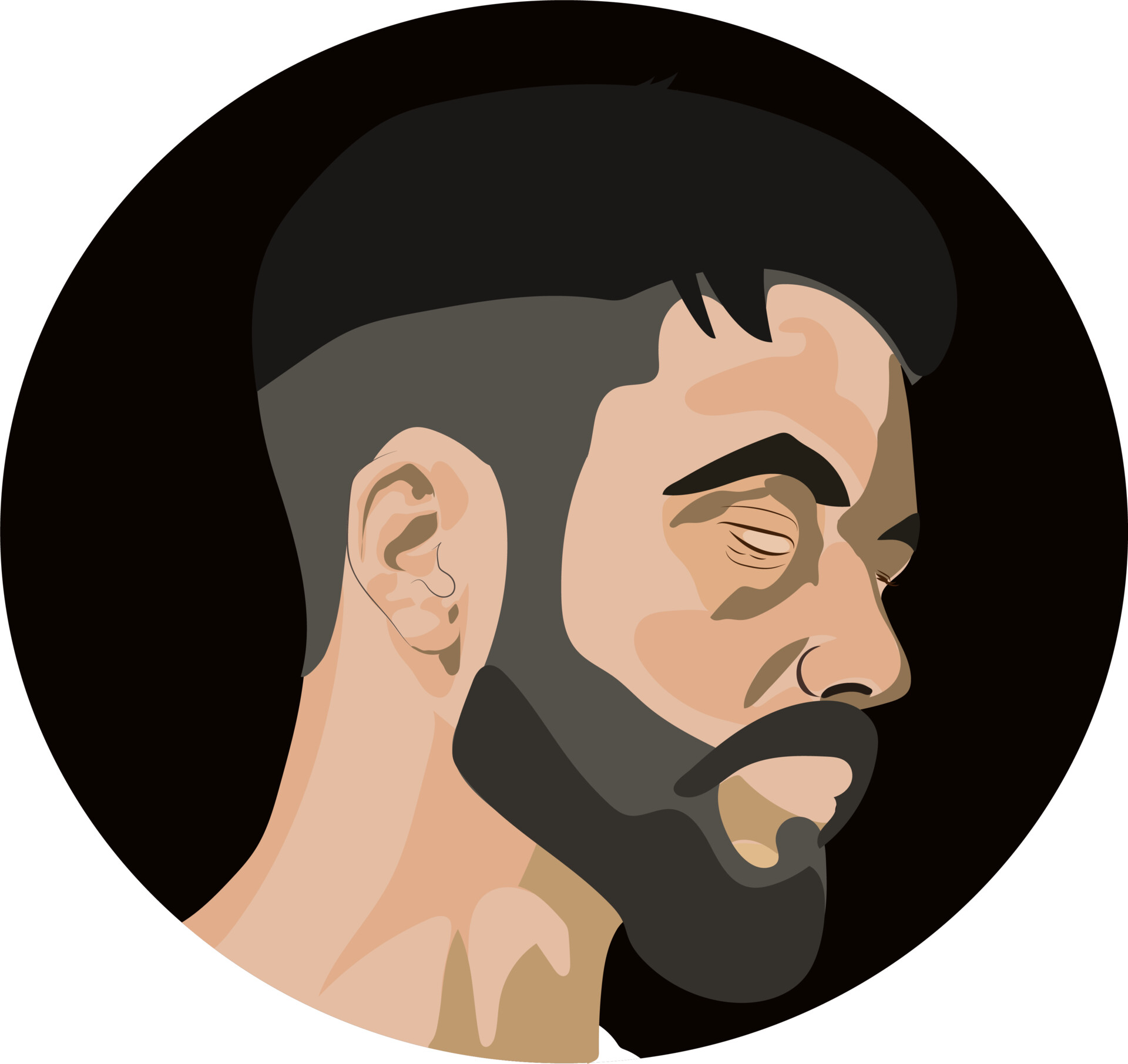 ArtStation - Beard man illustrartion