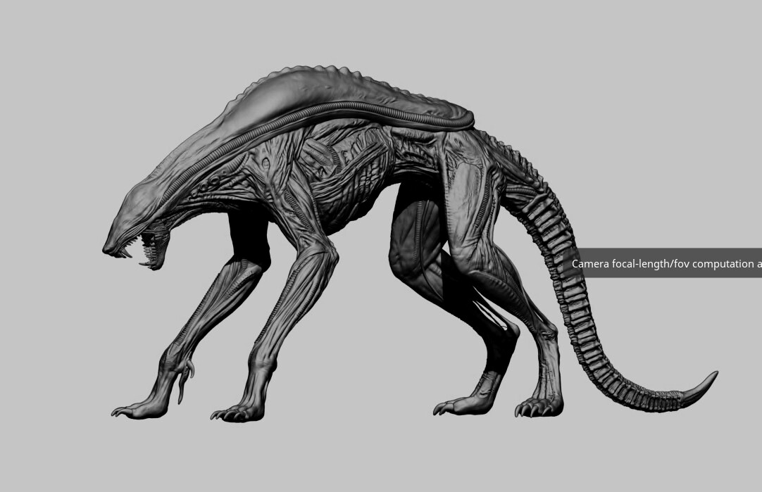 ArtStation - Wolf Alien concept Sculpt