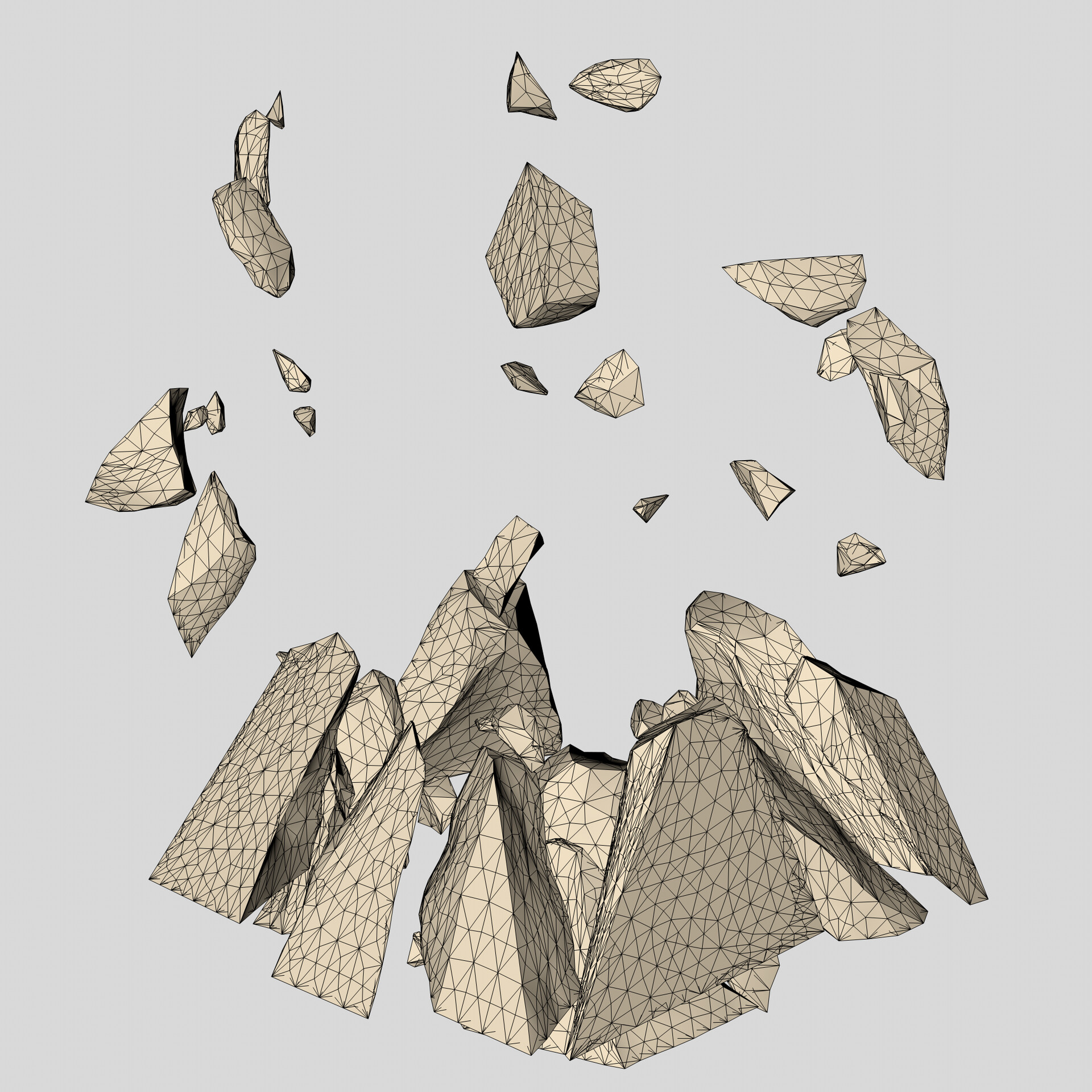 Sebastian Irmer - Animation Loop #1 - shattering pyramid