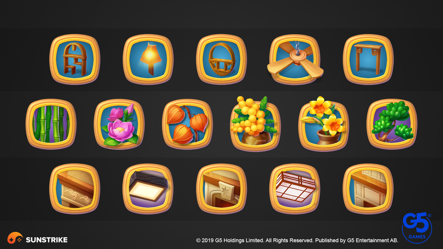 SunStrike Studios - Mahjong Journey Interior Icons